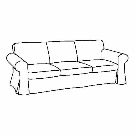 EKTORP colourless frame for 3-seat sofa - 20185031 | IKEA