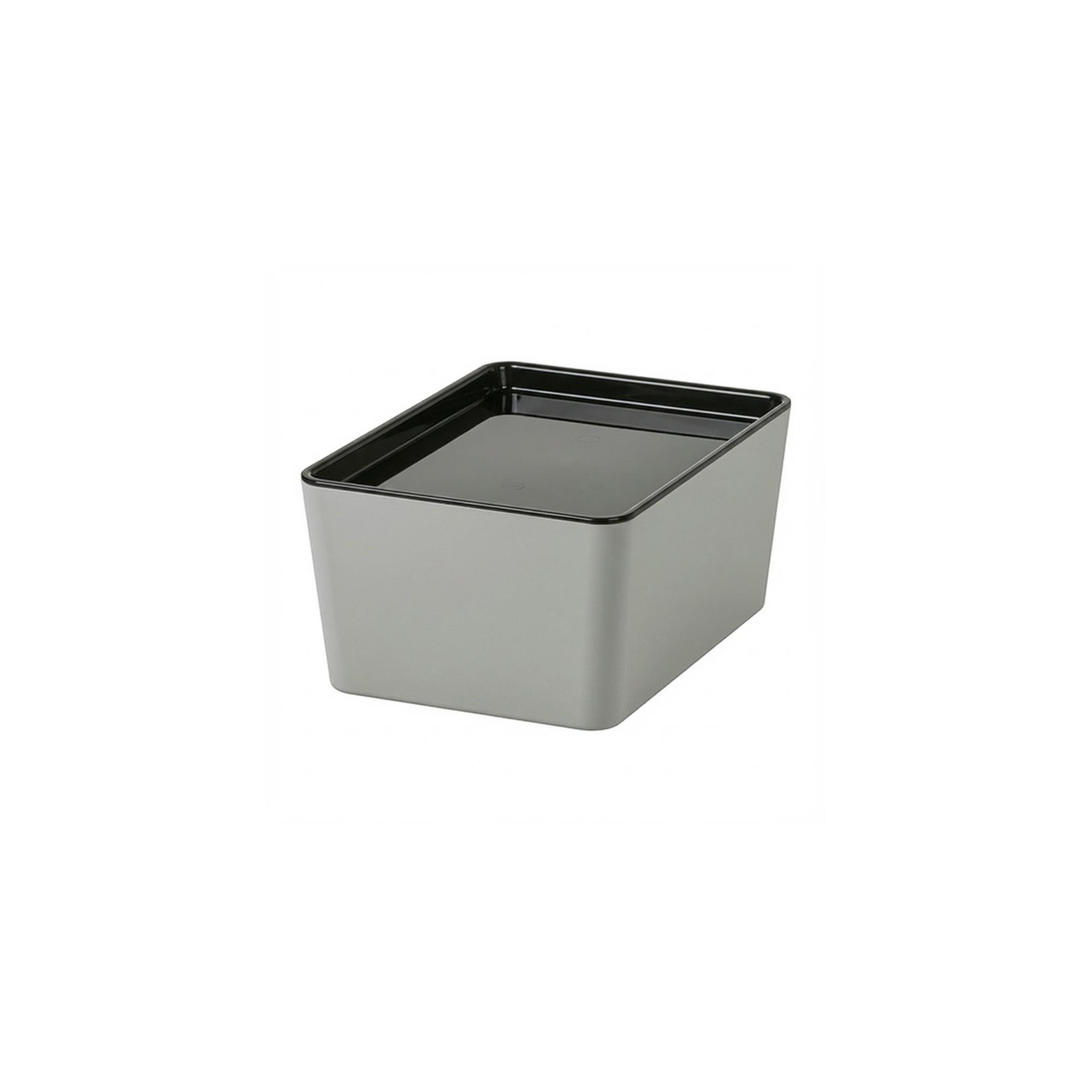 KUGGIS black/grey 13x18x8 cm box with lid - 00112102 | IKEA