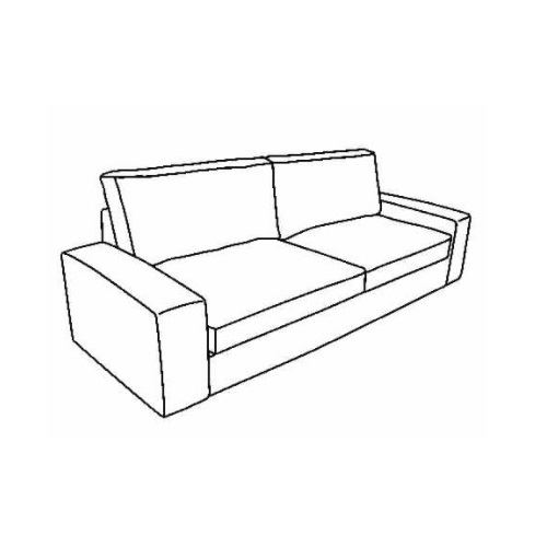 KIVIK colourless frame for 3-seat sofa - 00519361 | IKEA