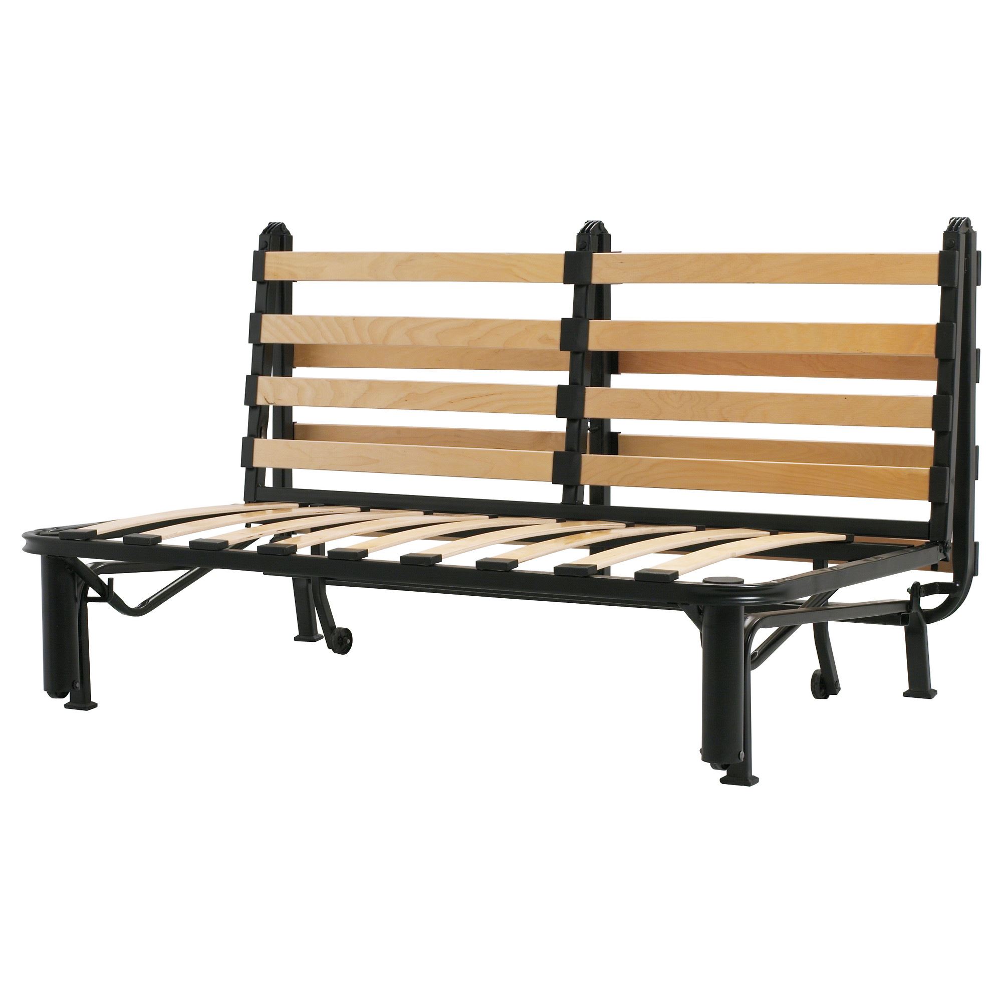 LYCKSELE black 2-seat sofa-bed frame - 90032681 | IKEA