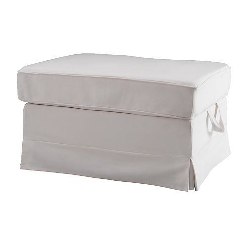 EKTORP colourless pouffe with storage frame - 40069813 | IKEA