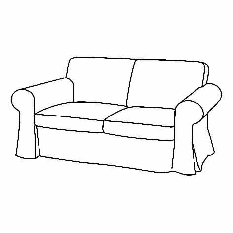 EKTORP colourless cover for 2-seat frame - 00185032 | IKEA