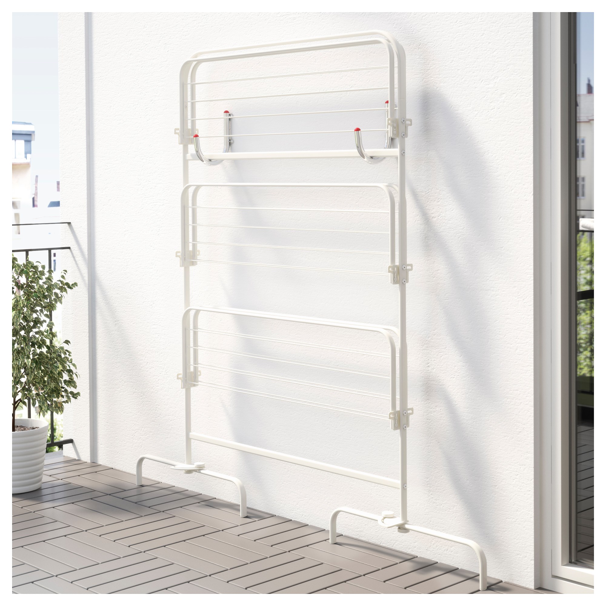 MULIG white 99x58x152 cm laundry drying rack - 20219658 | IKEA