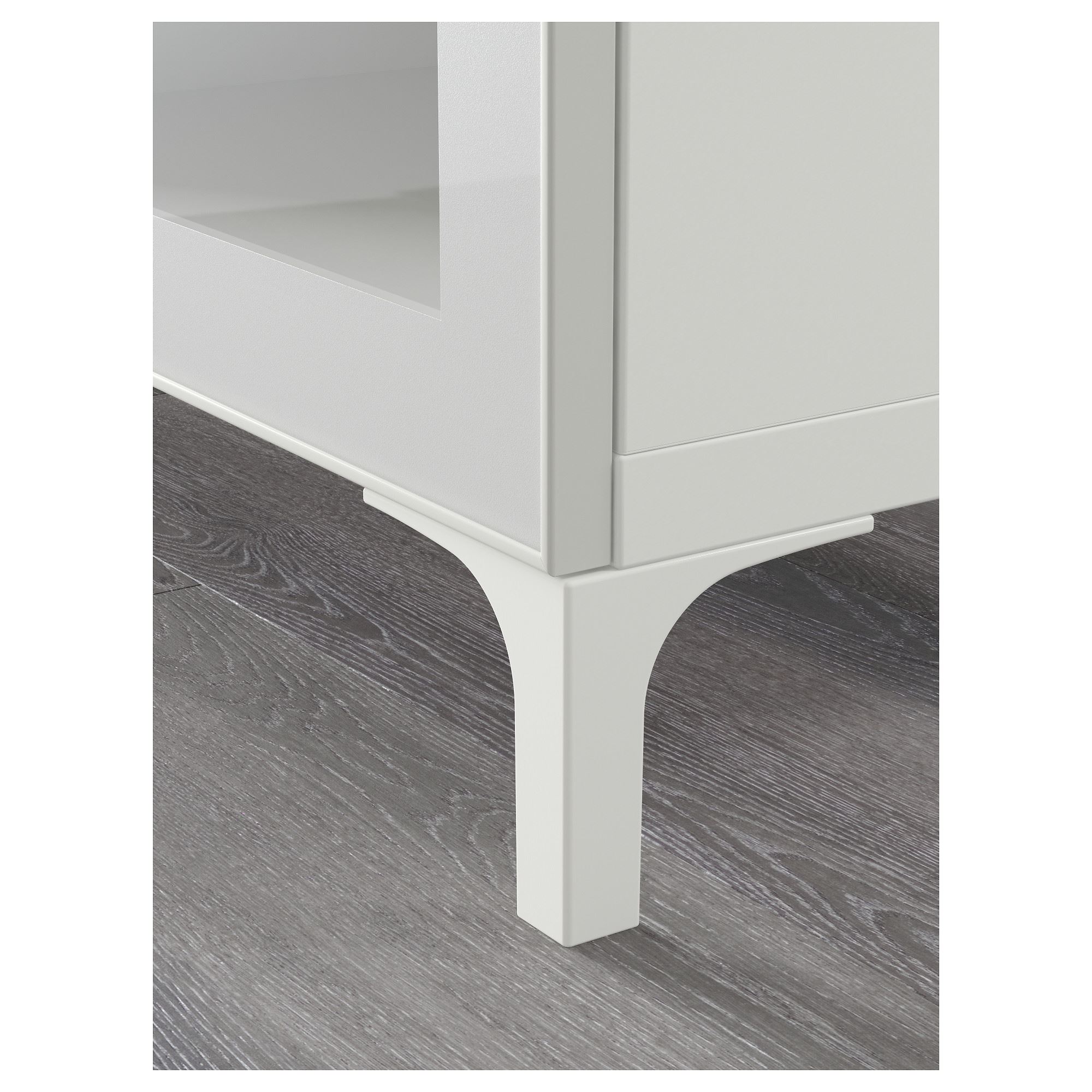 BESTA white/high-gloss/beige/clear glass 180x42x74 cm tv bench ...