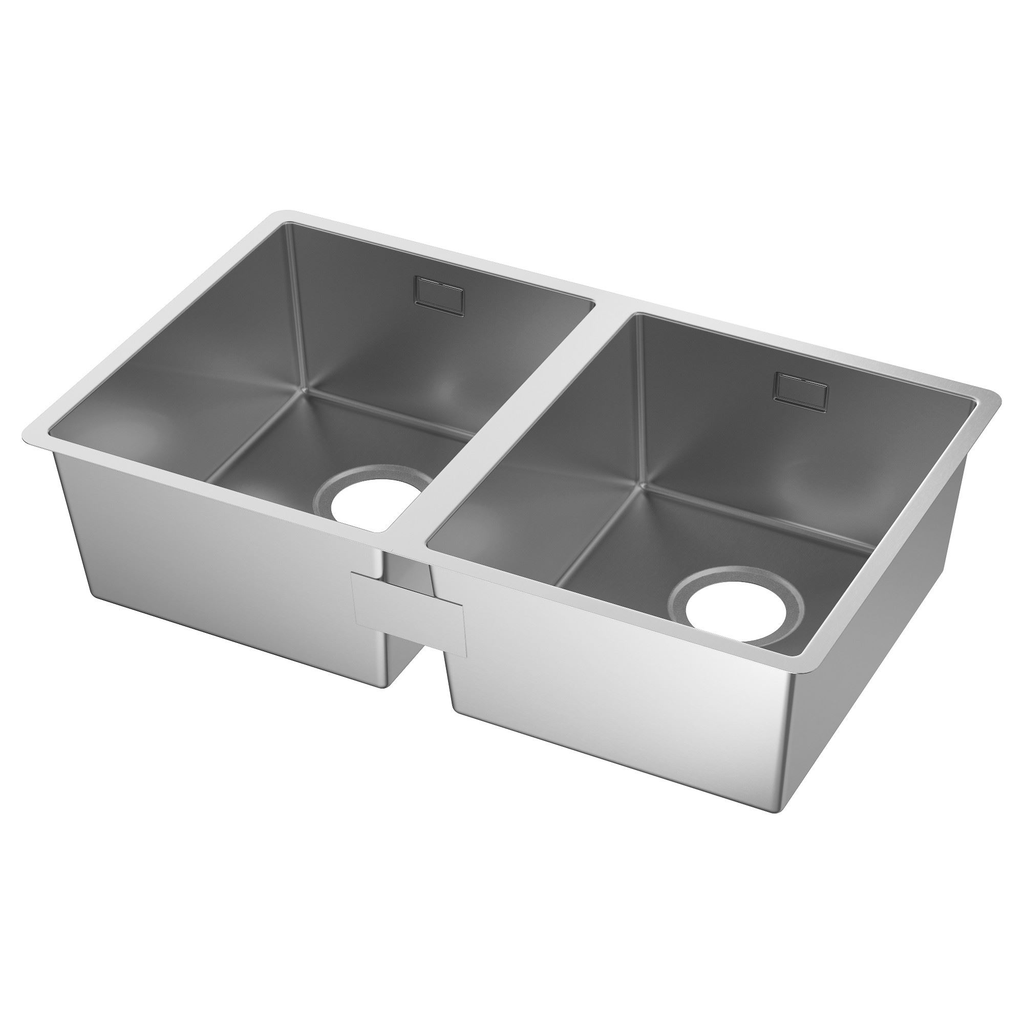 NORRSJÖN stainless steel 73x44 cm double-bowl insert sink - 70315167 | IKEA