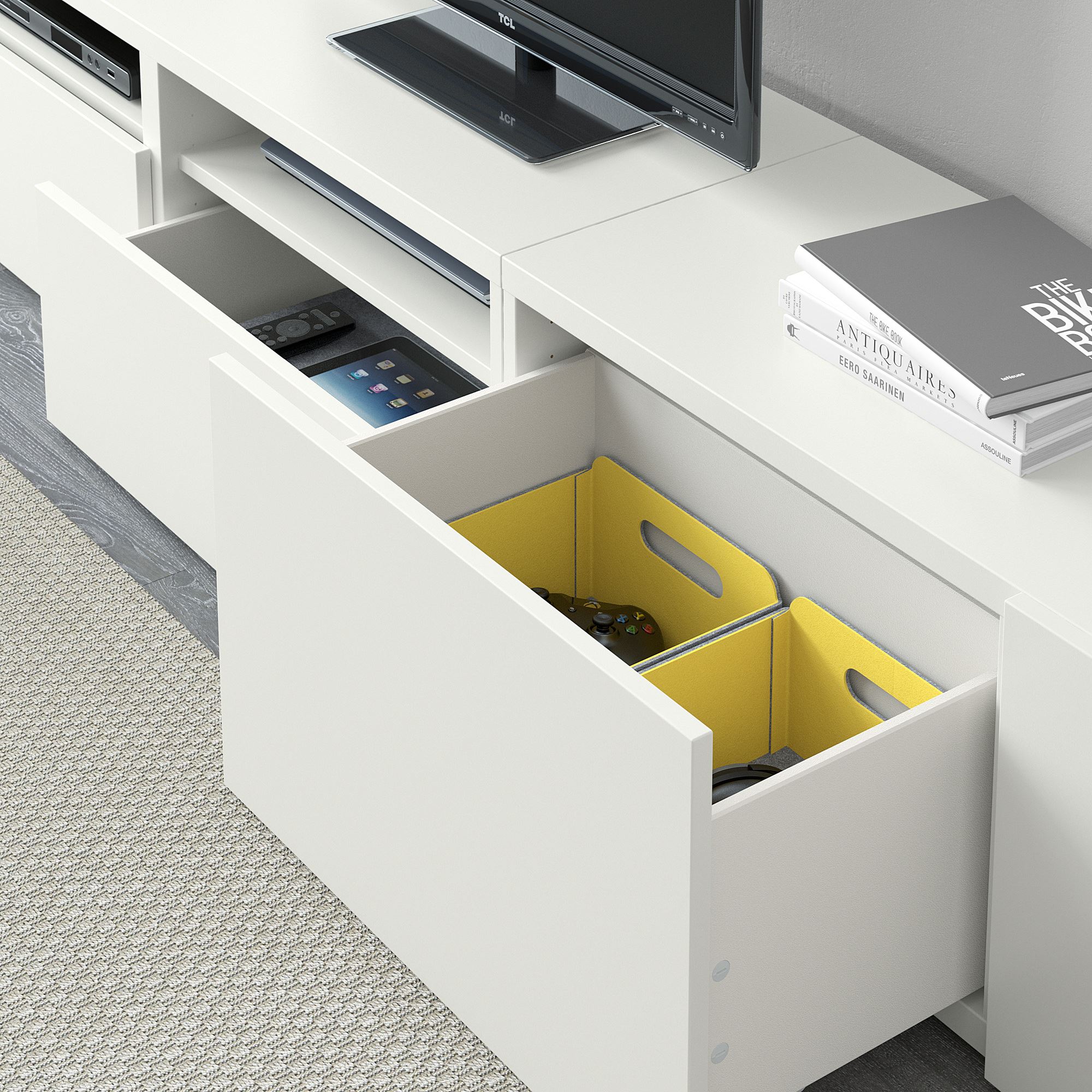 BESTA white 240x42x230 cm tv storage unit - 19602930 | IKEA