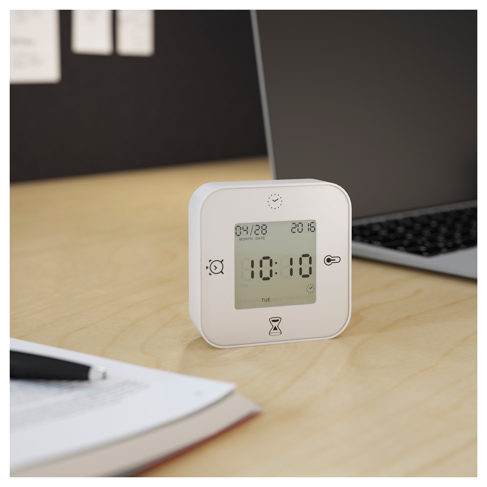 KLOCKIS white 7x7 cm functional clock - 70590453 | IKEA