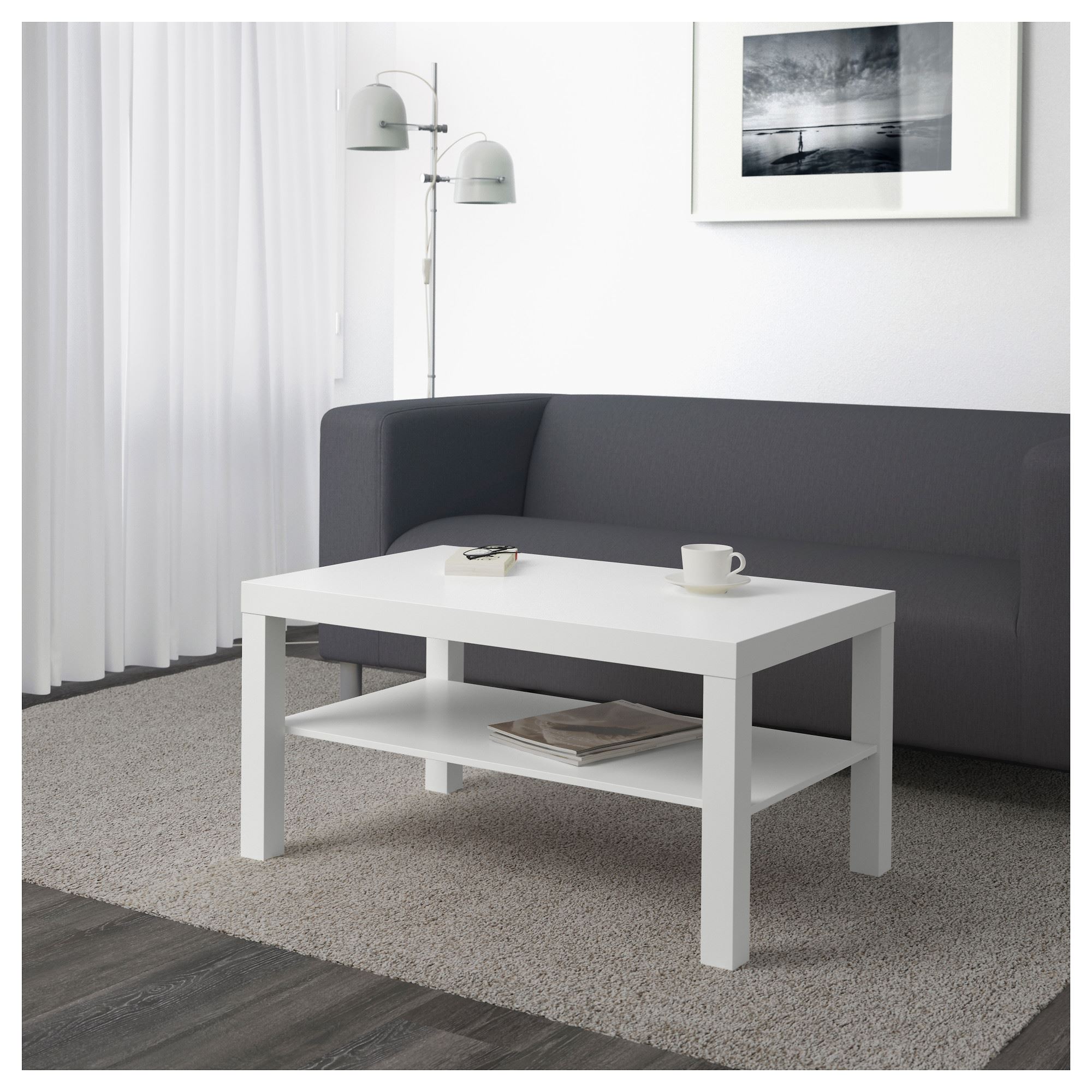 LACK white 90x55 cm coffee table - 90449905 | IKEA