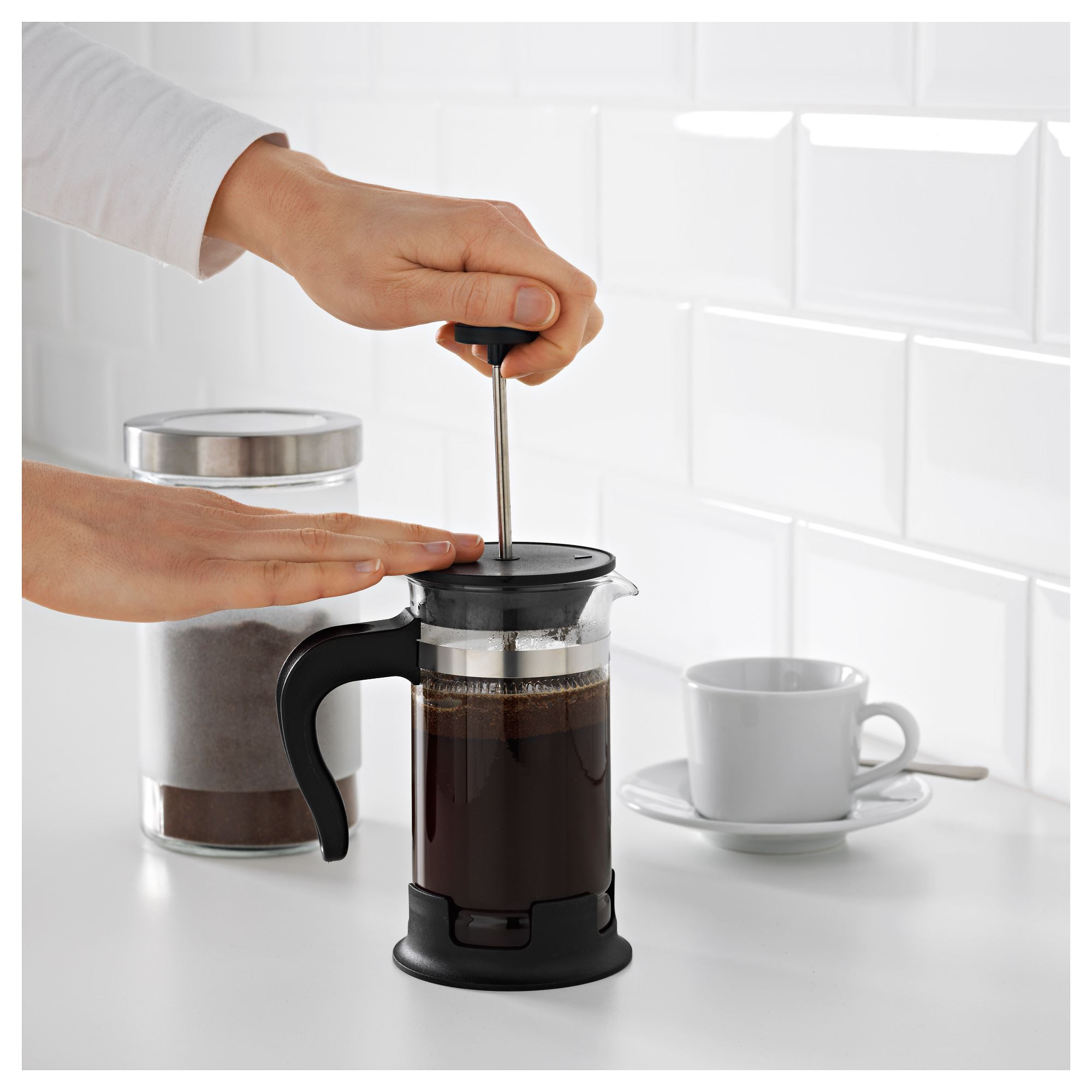 UPPHETTA paslanmaz çelik-siyah 0,4 lt french press - 00297850 | IKEA