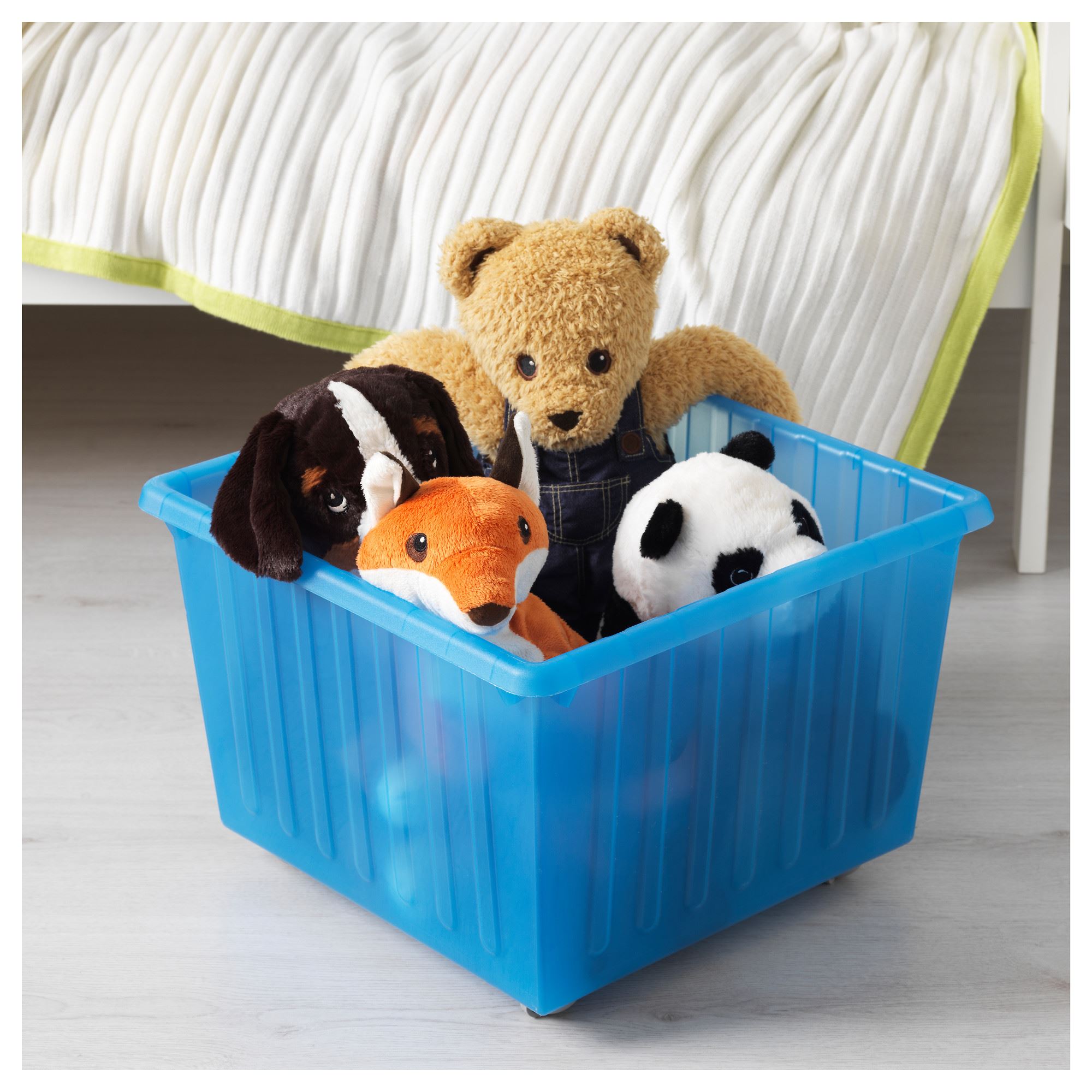 VESSLA mavi 39x39 cm tekerlekli kutu - 80098516 | IKEA