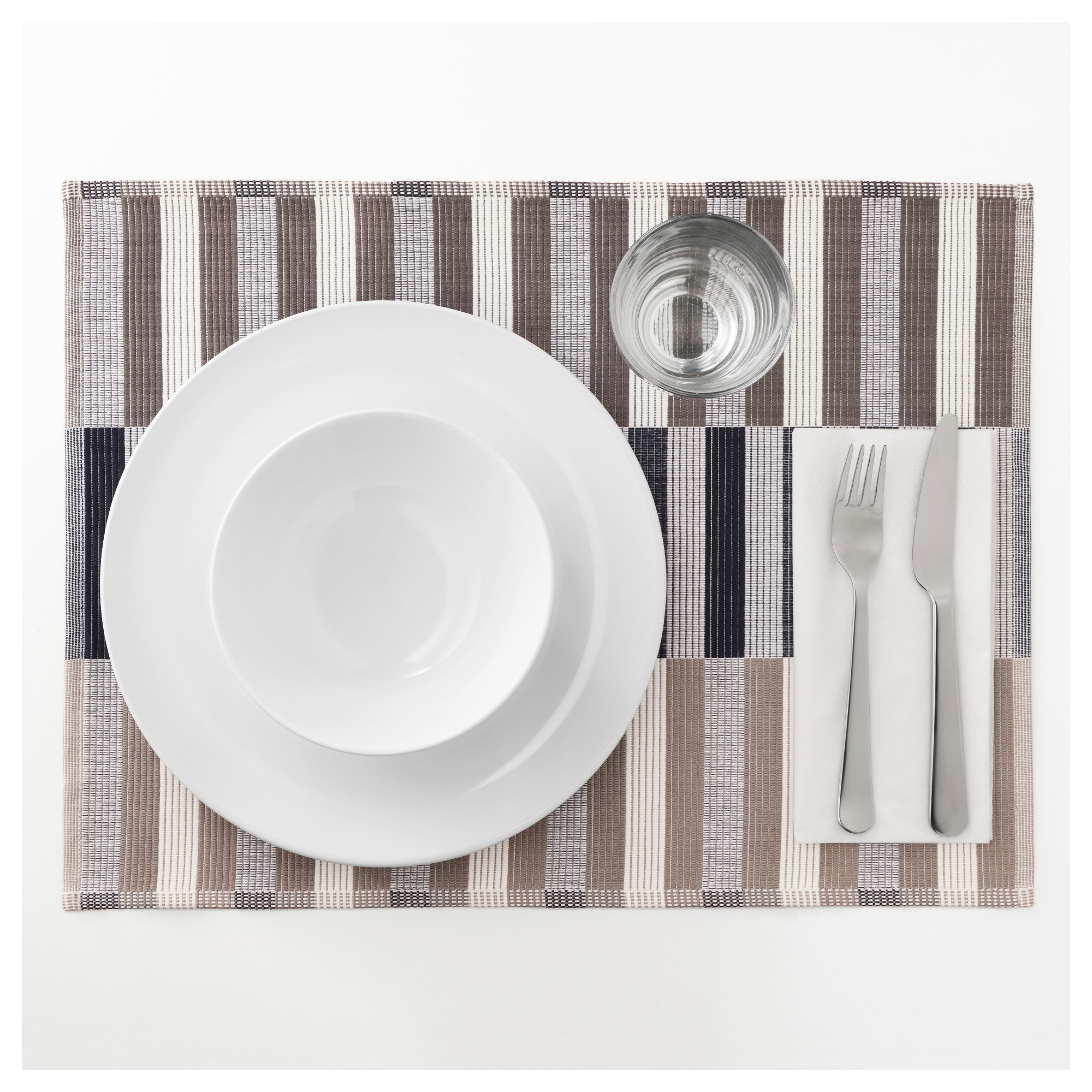 MITTBIT black-beige-white 45x35 cm place mat - 10342866 | IKEA