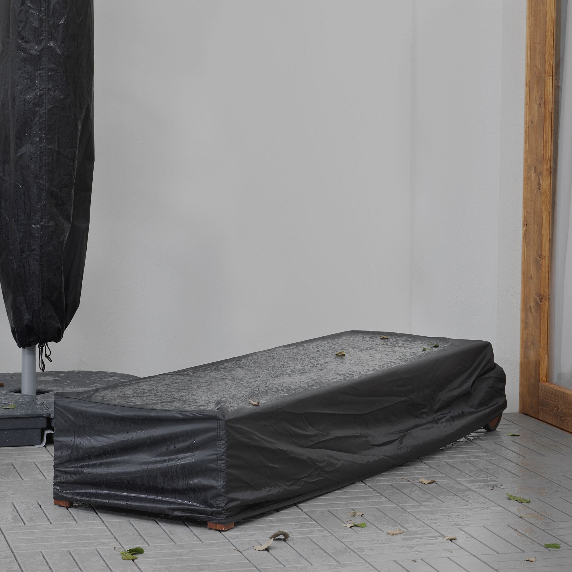 TOSTERÖ siyah 200x60 cm dış mekan mobilya kılıfı - 70292321 | IKEA