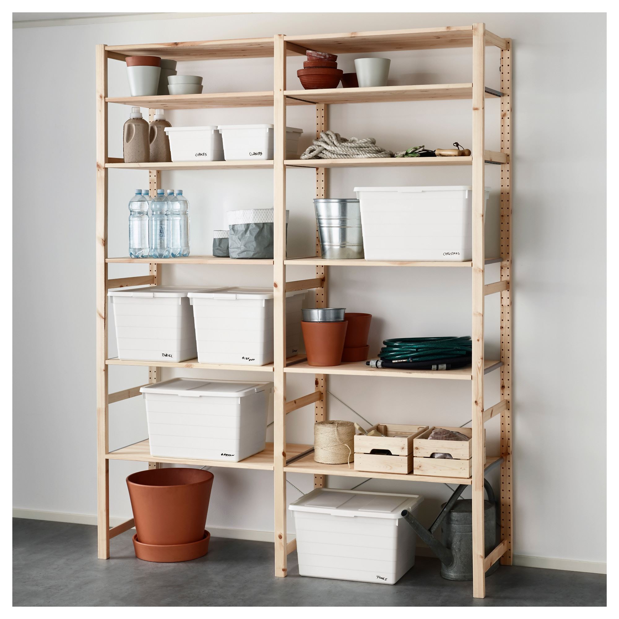 SOCKERBIT white 38x51x30 cm box with lid - 80316067 | IKEA