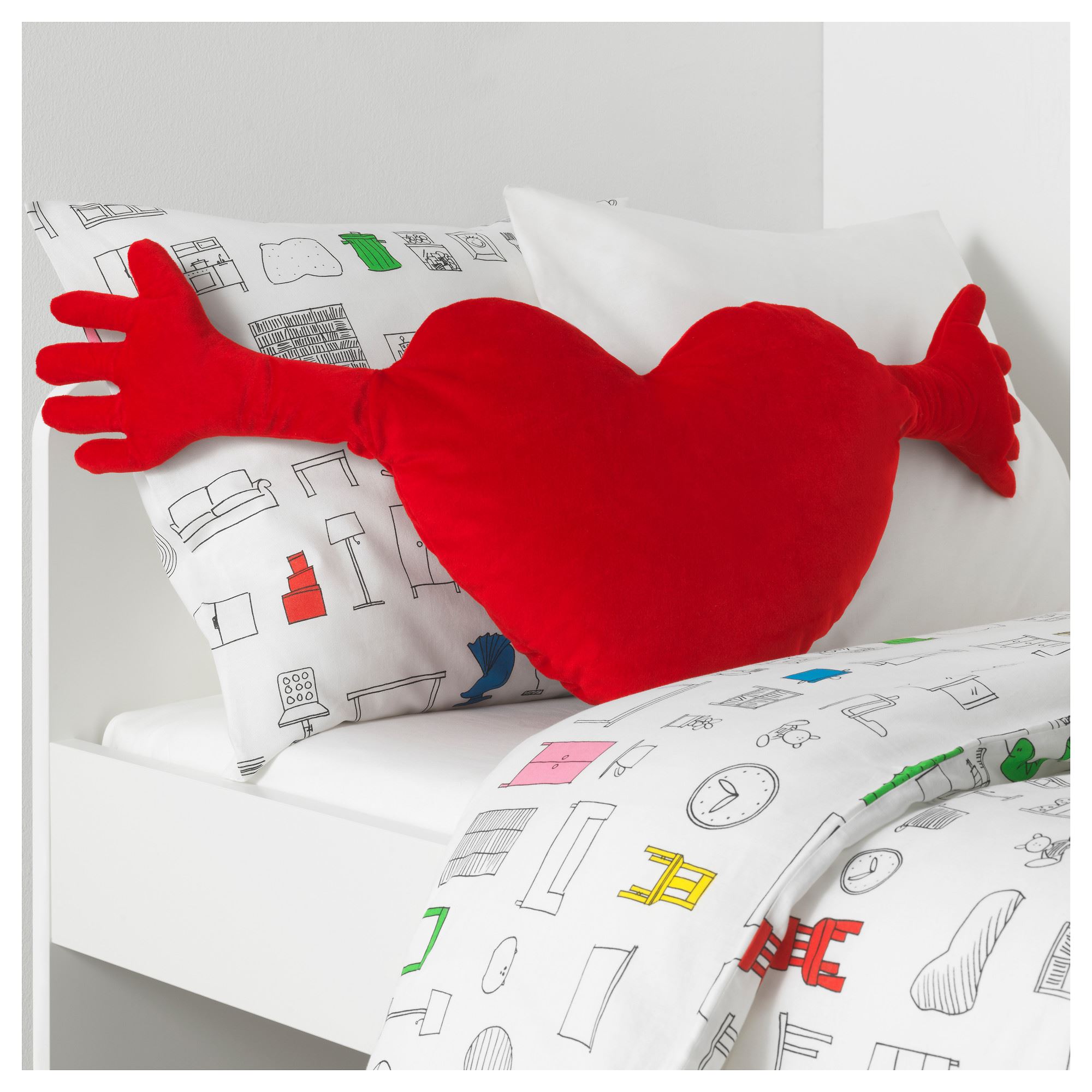 FAMNIG HJARTA red 40x101 cm cushion - 27470460 | IKEA