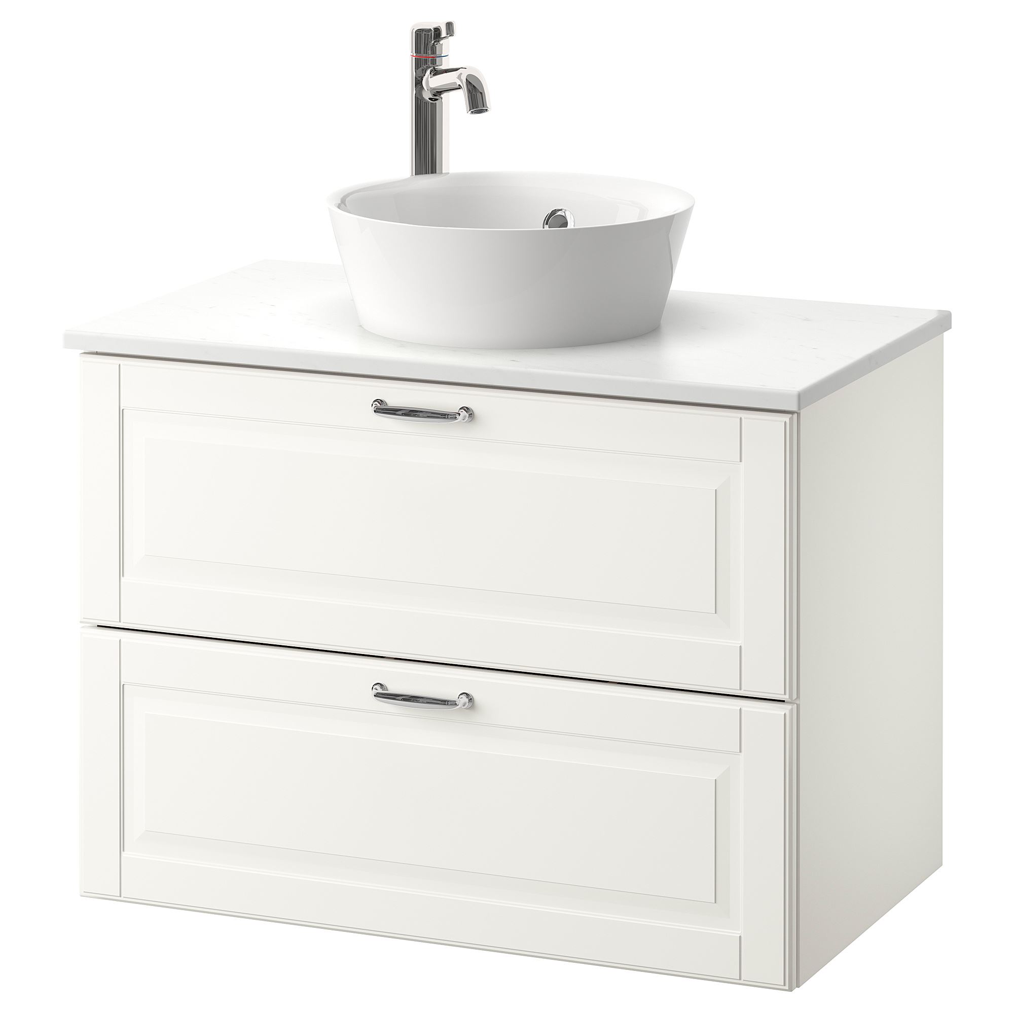 GODMORGON TOLKEN KATTEVIK white 82x49x75 cm wash basin and cabinet 99247012 IKEA