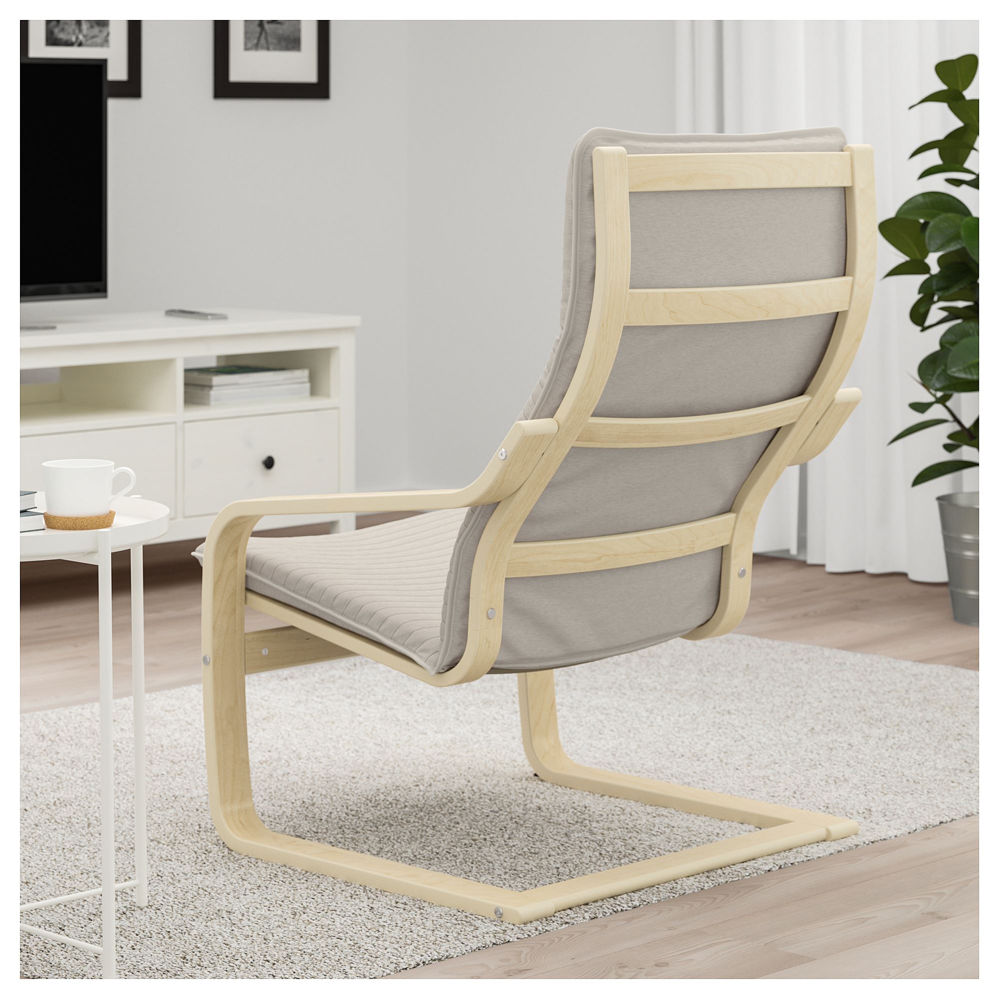 POANG knisa light beige-birch rocking-chair - 39240787 | IKEA