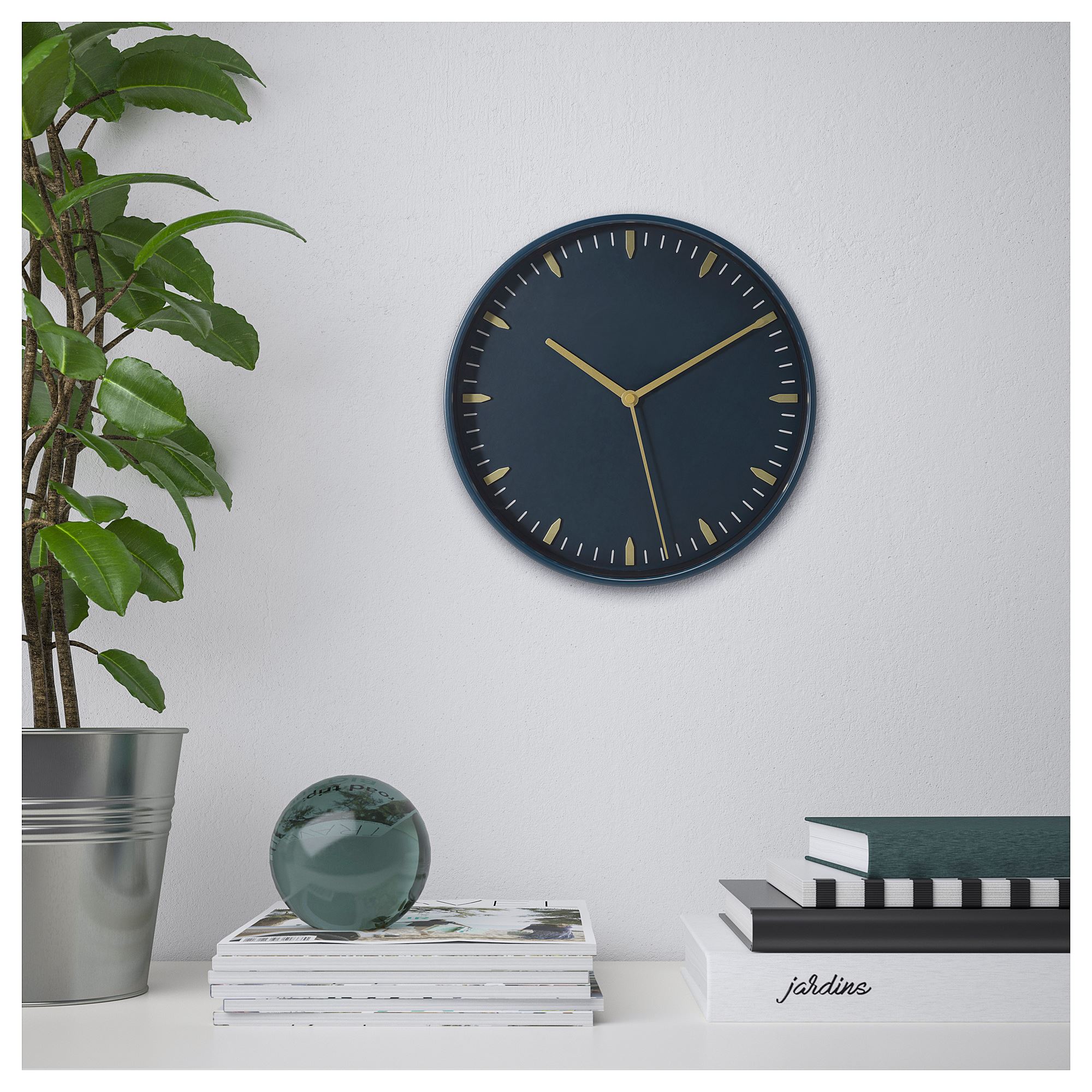 SKARIG blue 26 cm wall clock - 00540857 | IKEA