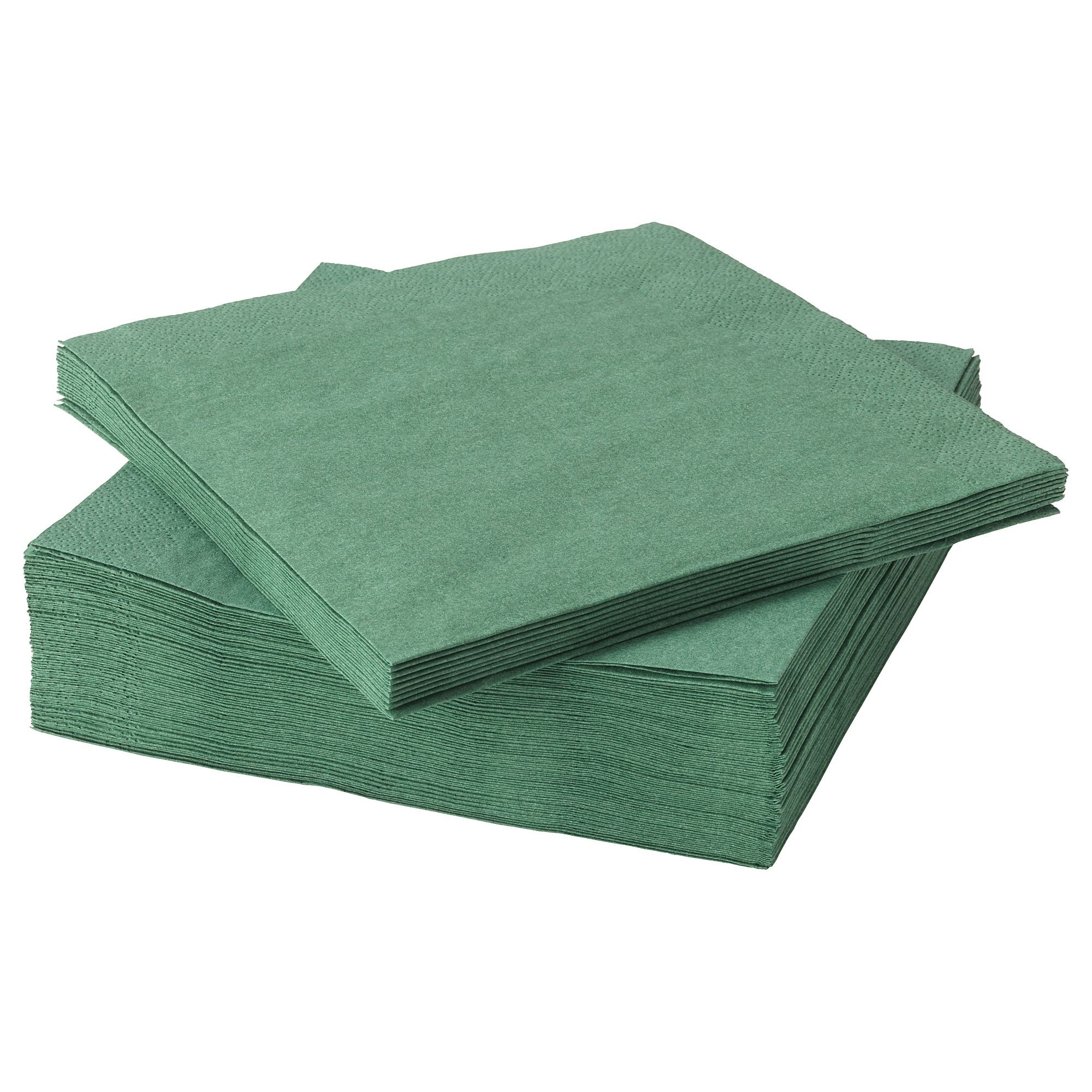FANTASTISK green 24x24 cm paper napkin - 80603780 | IKEA