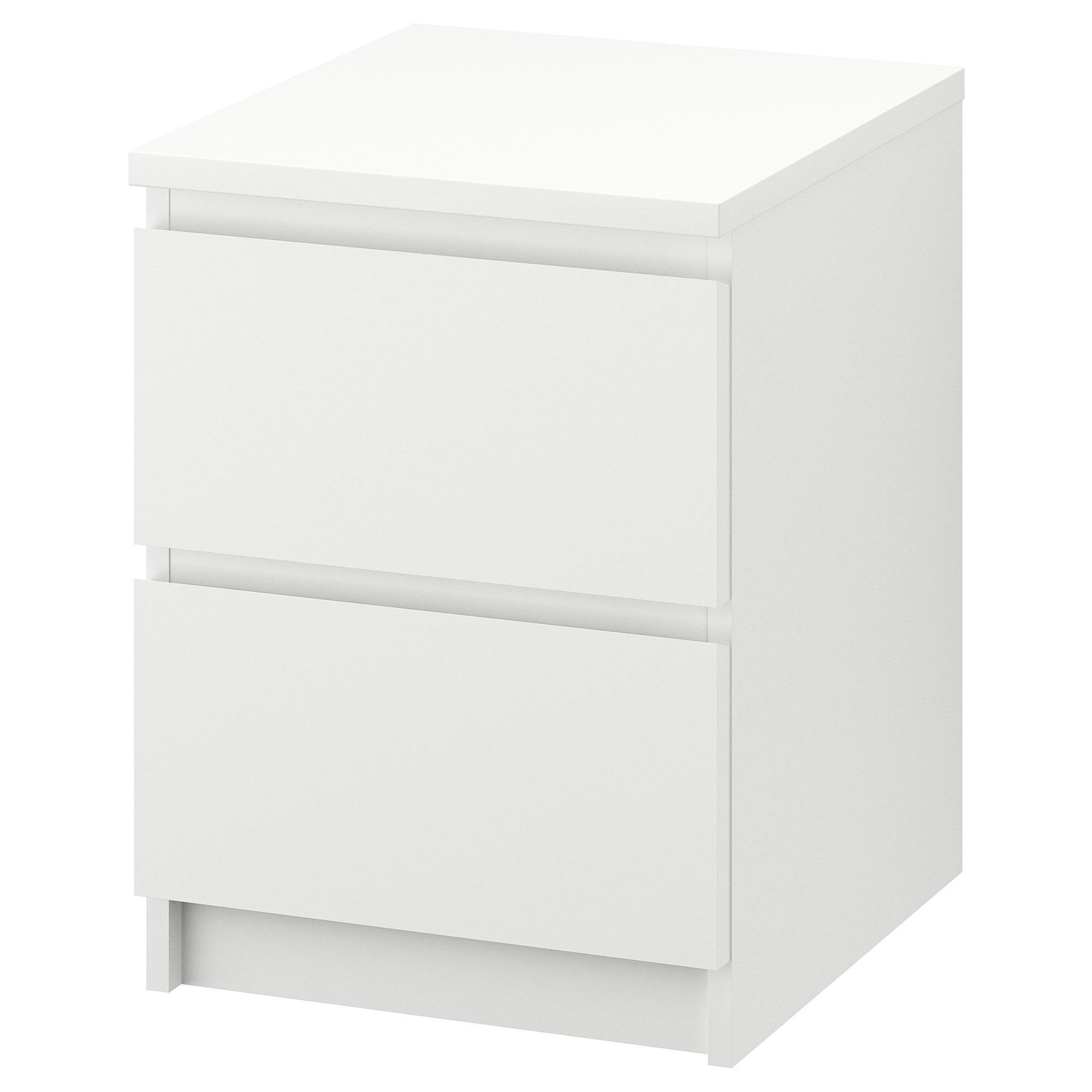 MALM white 40x55 cm bedside table - 90625319 | IKEA