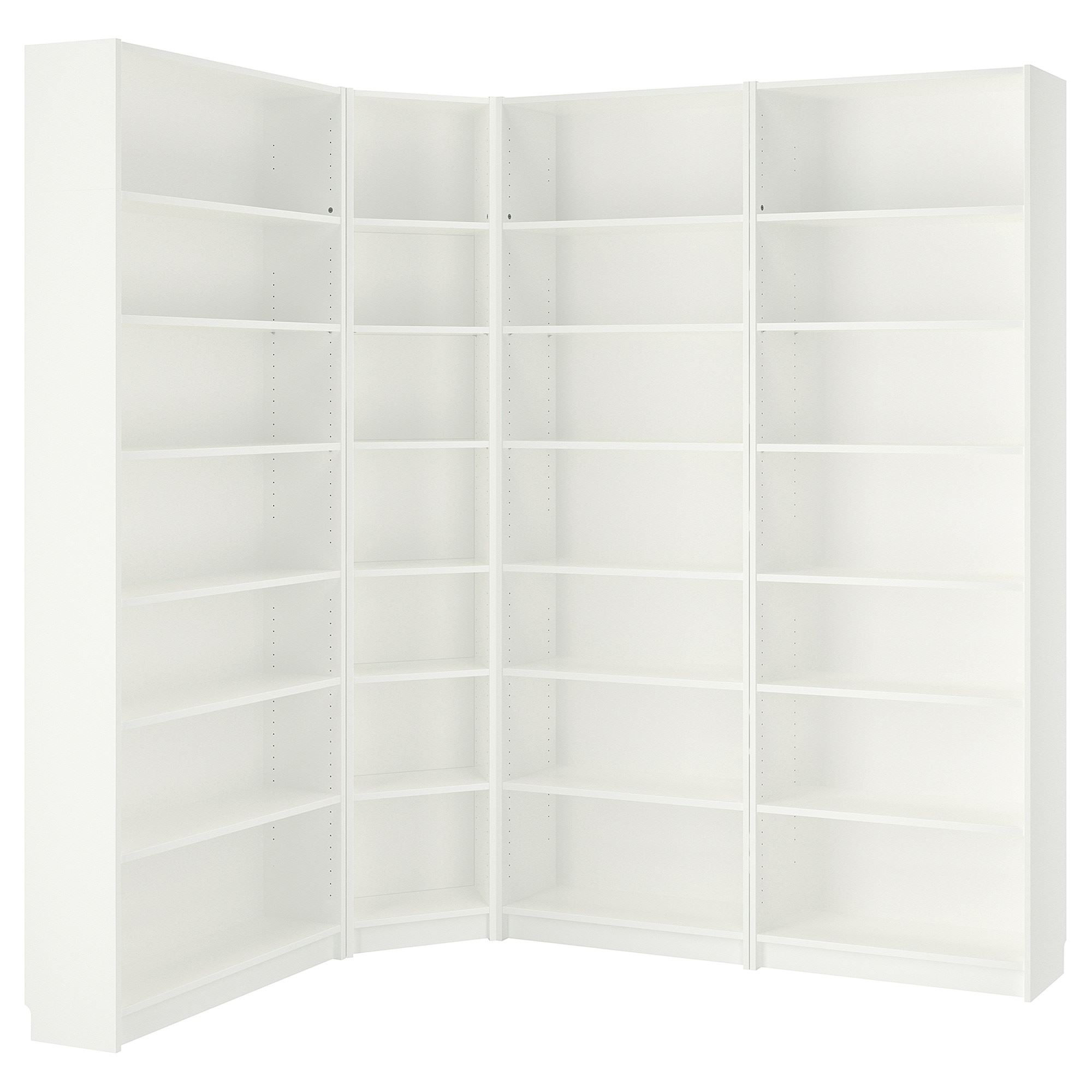 BILLY white 215/135x28x237 cm corner bookcase | IKEA