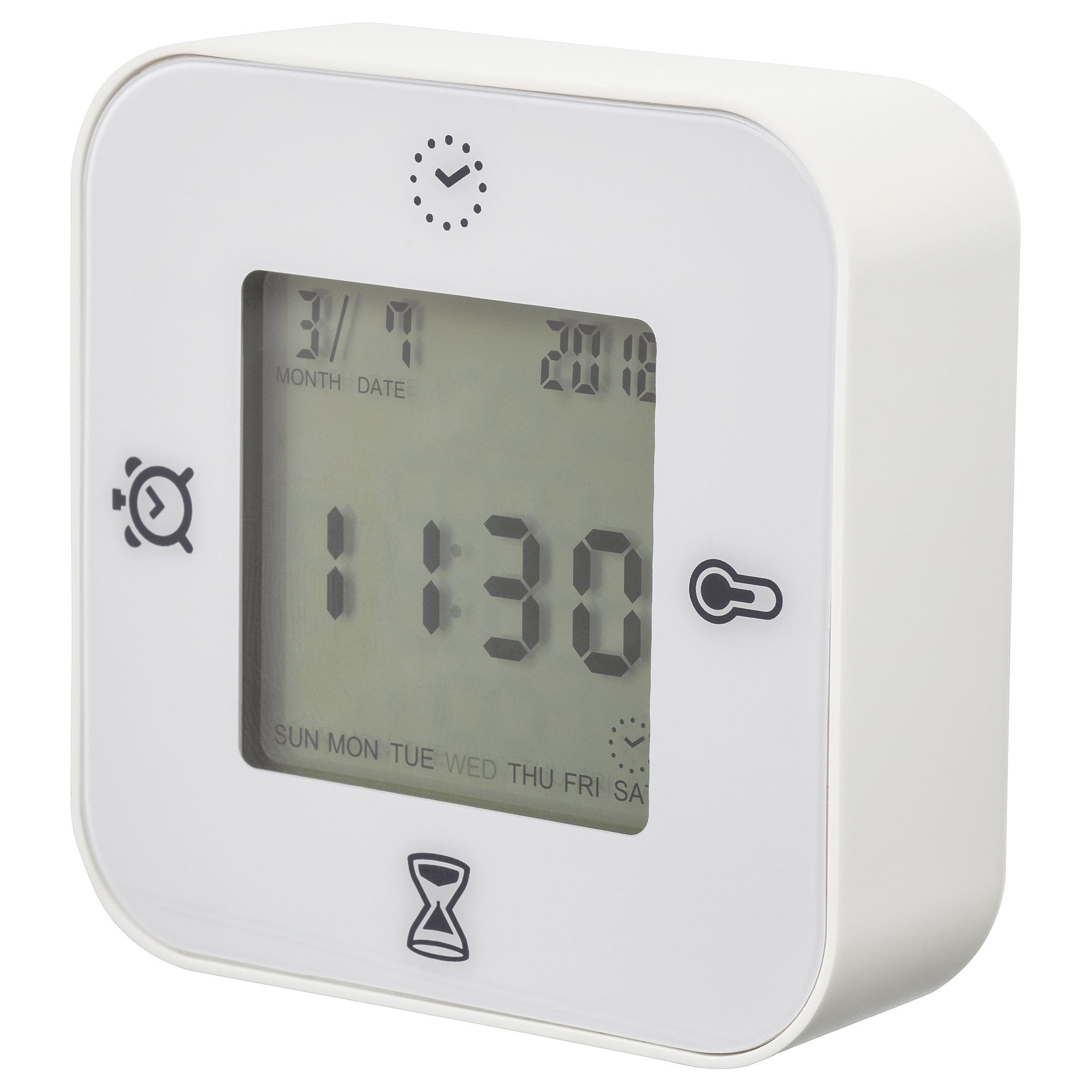 KLOCKIS white 7x7 cm functional clock - 70590453 | IKEA