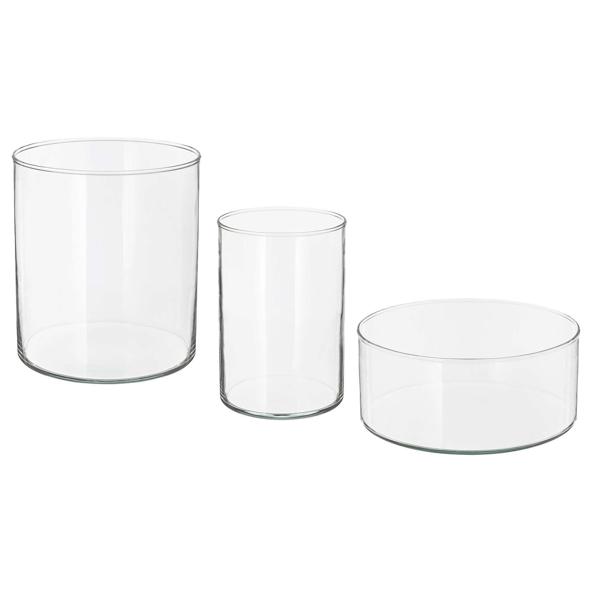 CYLINDER glass glass vase set - 80175091 | IKEA