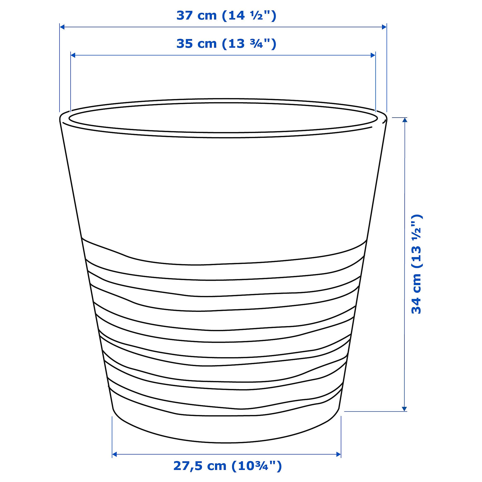 MUSKOT white 32 cm earthenware plant pot - 90308199 | IKEA