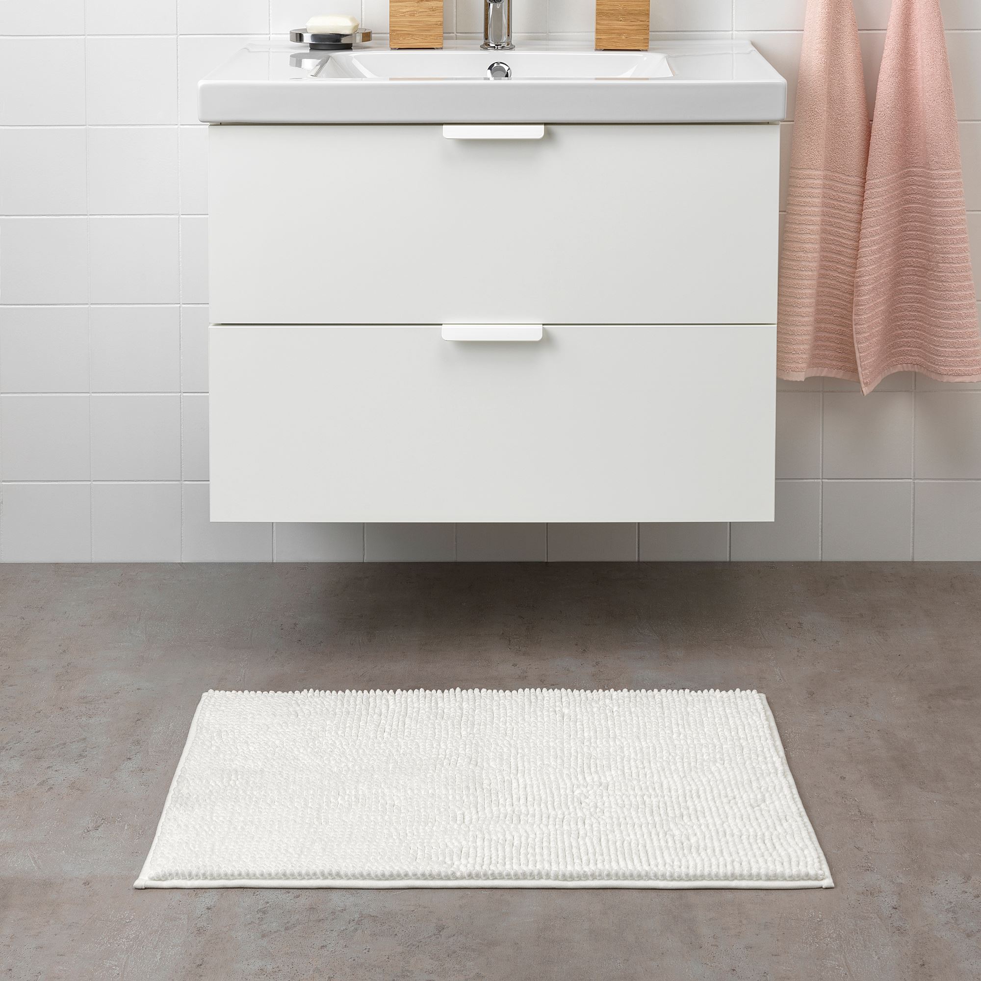 TOFTBO beyaz 50x80 cm banyo paspası - 40454032 | IKEA