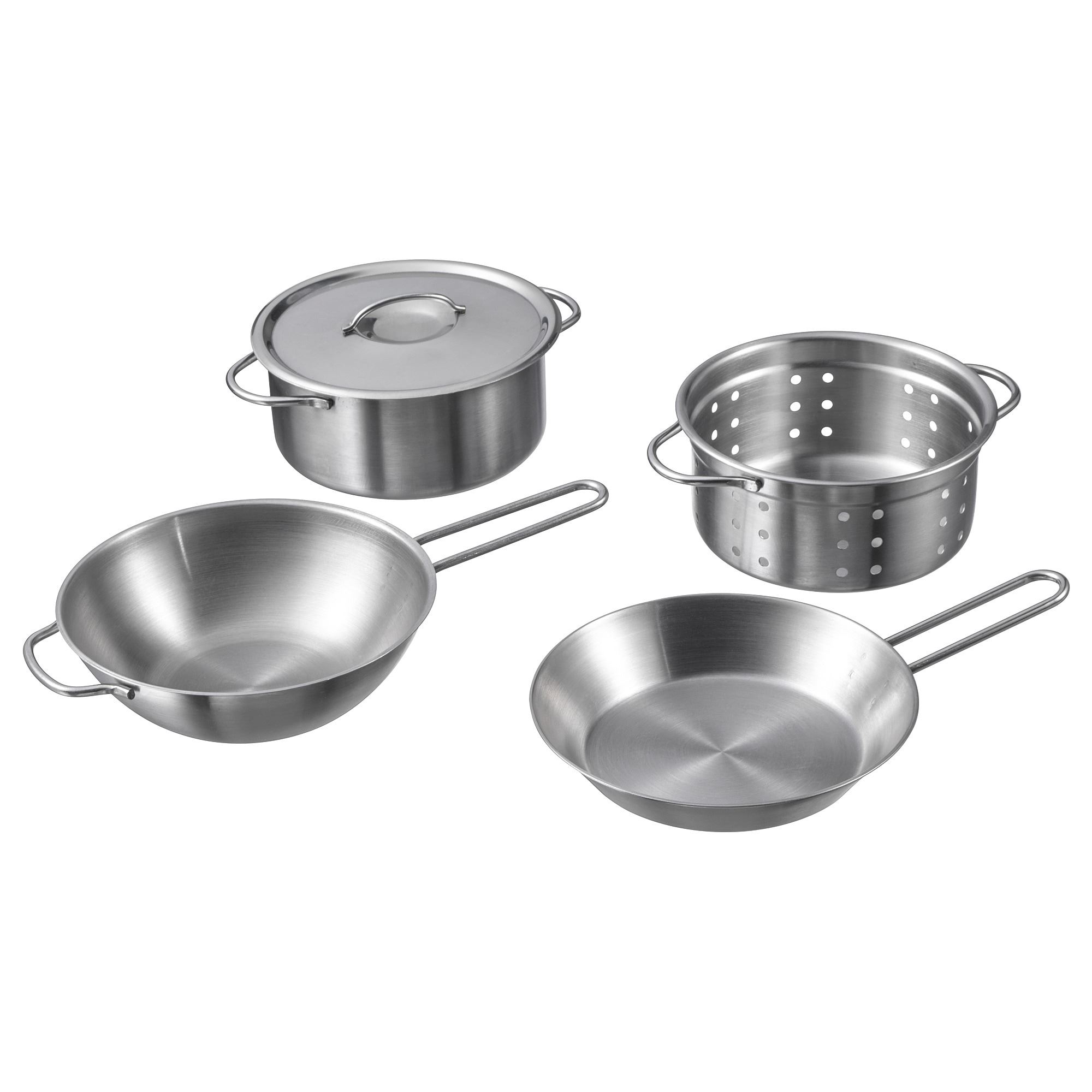 DUKTIG grey cookware set toy - 00130167 | IKEA