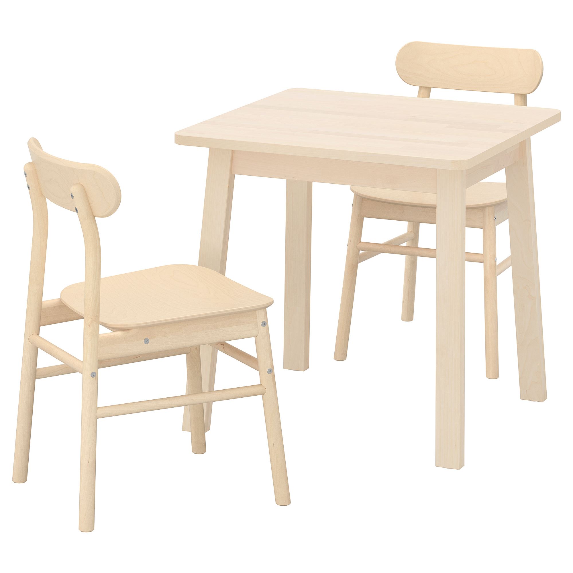 NORRAKER/RÖNNINGE birch 2 chairs kitchen table set - 69297249 | IKEA