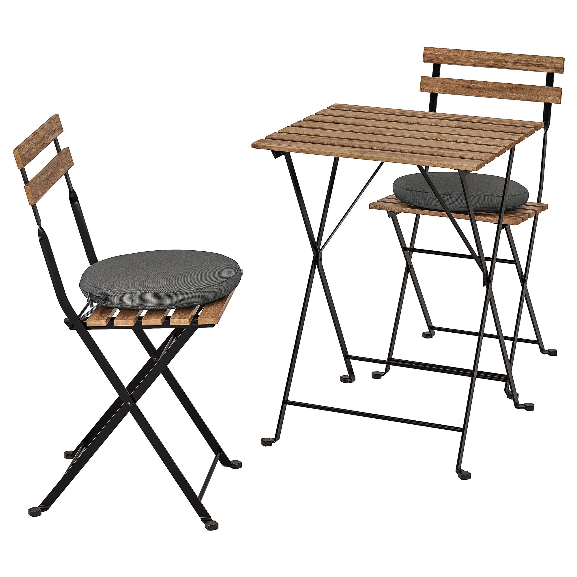 TARNÖ black-brown foldable table and foldable chair set - 29270869 | IKEA