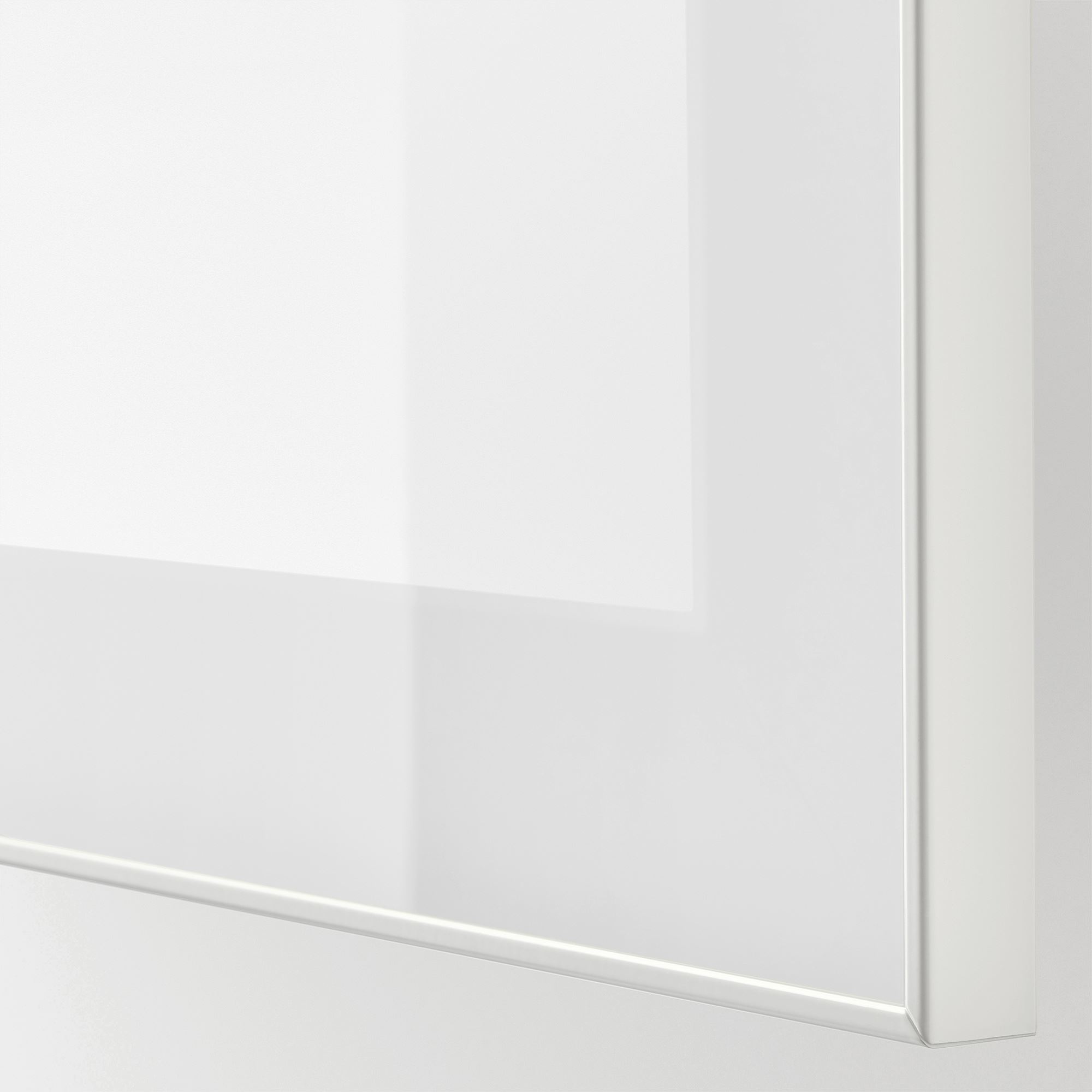 BESTA white stained oak effect/high-gloss/white/frosted glass 180x42x48 ...