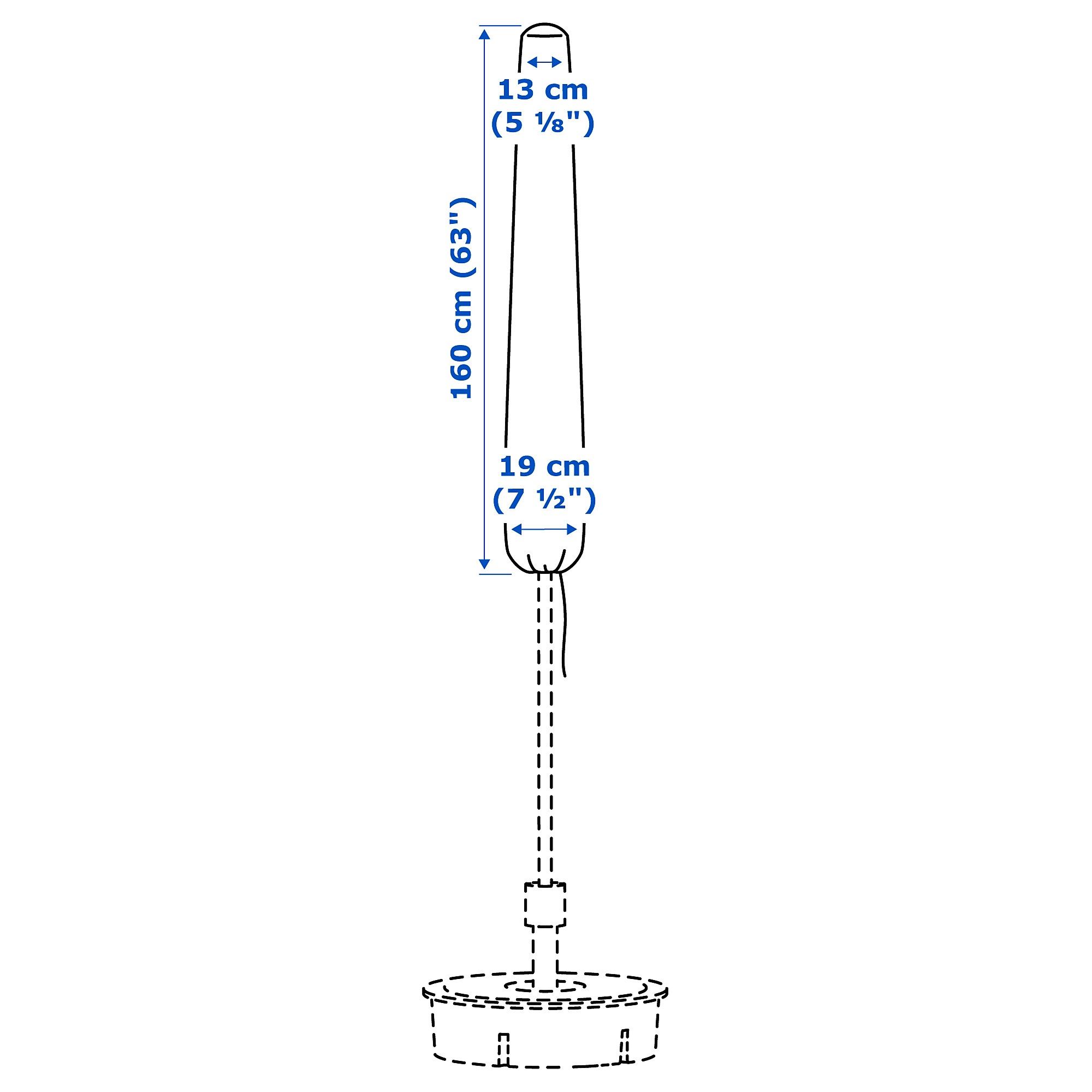 TOSTERÖ siyah 160 cm şemsiye kılıfı - 60292331 | IKEA