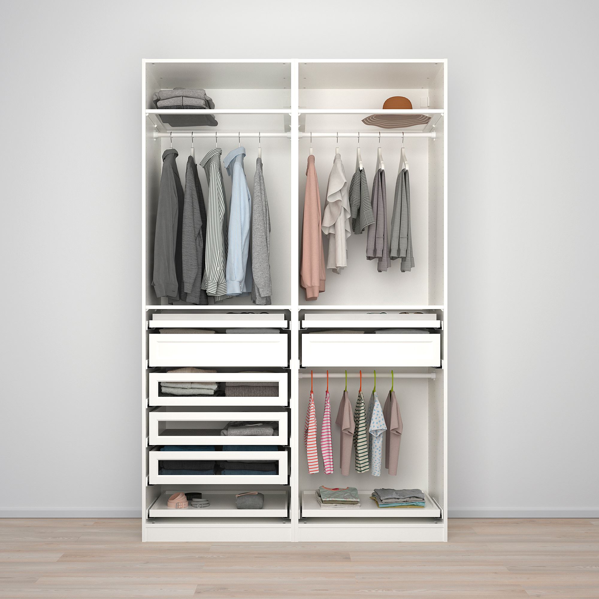PAX white 150x58x236 cm PAX open wardrobe - 69324686 | IKEA