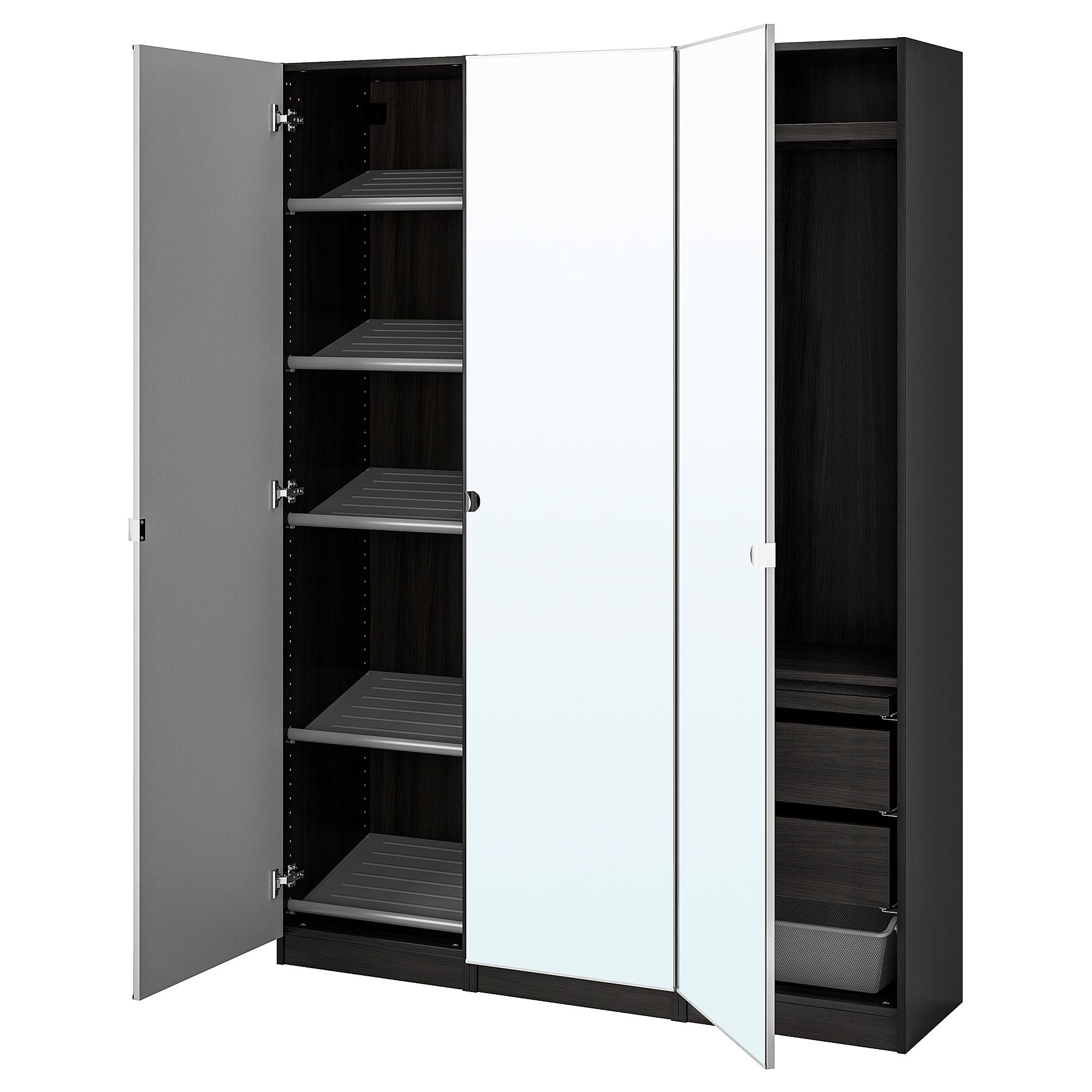 PAX/VIKEDAL blackbrown 150x38x201 cm wardrobe - 29329515 | IKEA