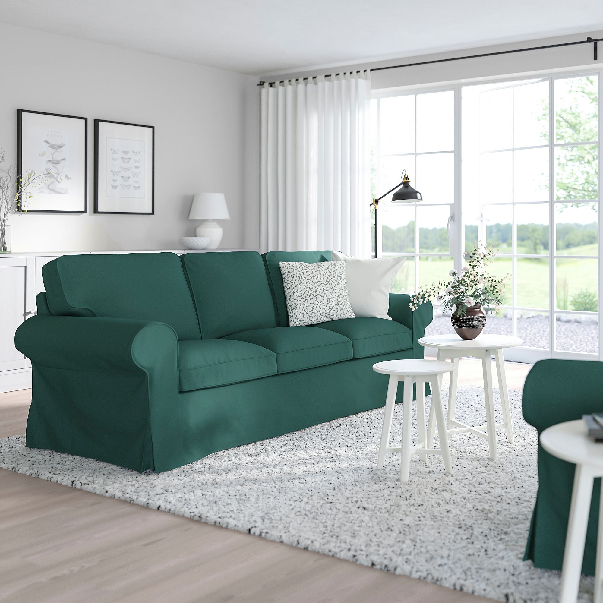 EKTORP totebo dark turquoise 3-seat sofa - 49320057 | IKEA