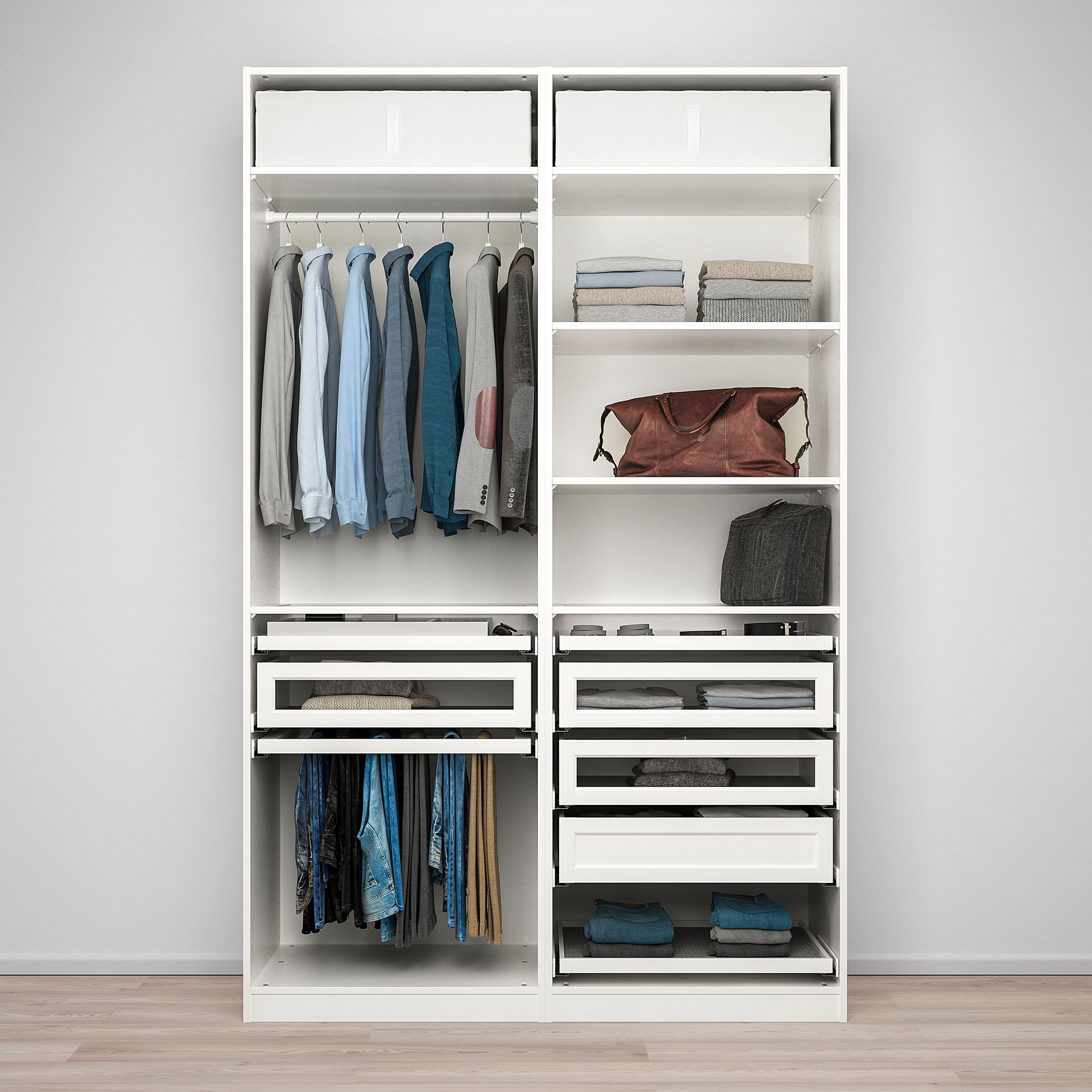 PAX white 150x58x236 cm PAX open wardrobe - 19385677 | IKEA
