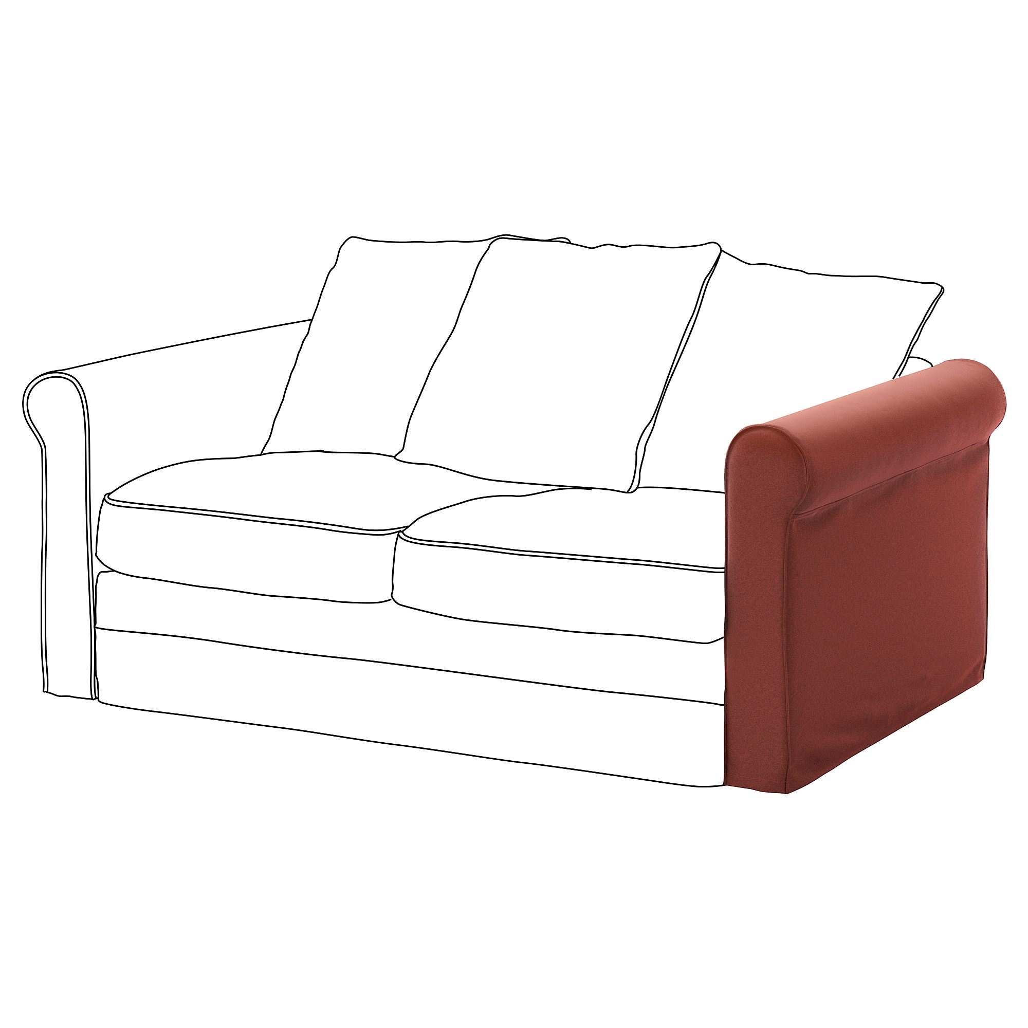 GRÖNLID ljungen light red sofa armrest cover - 70500805 | IKEA