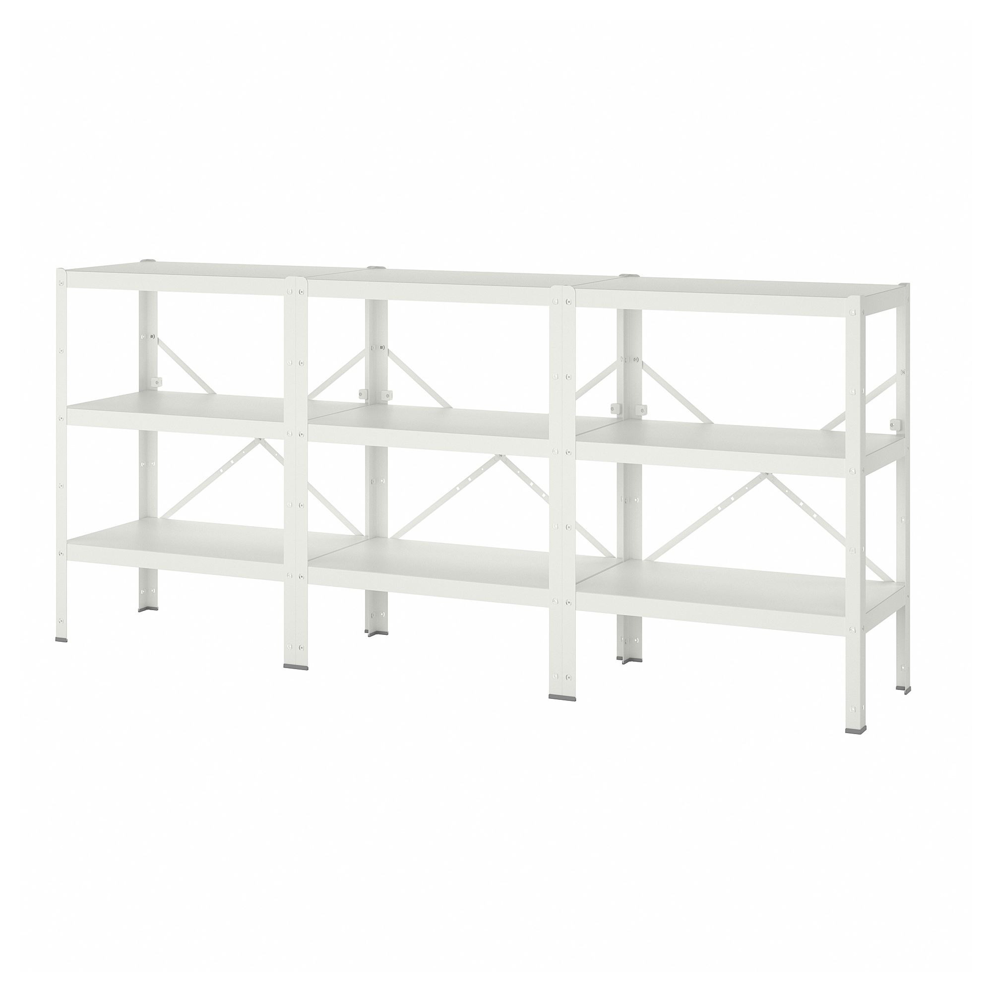 BROR white 254x40x110 cm shelving unit - 99389129 | IKEA