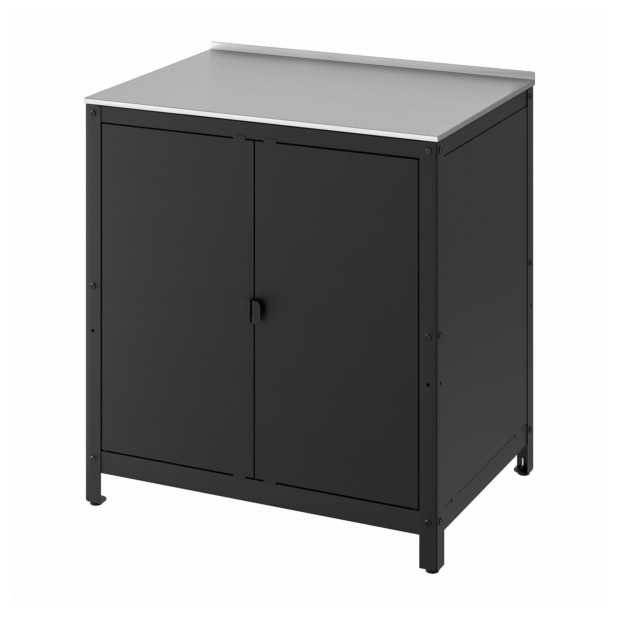 GRILLSKAR stainless steel/black 86x61 cm outdoor kitchen island ...