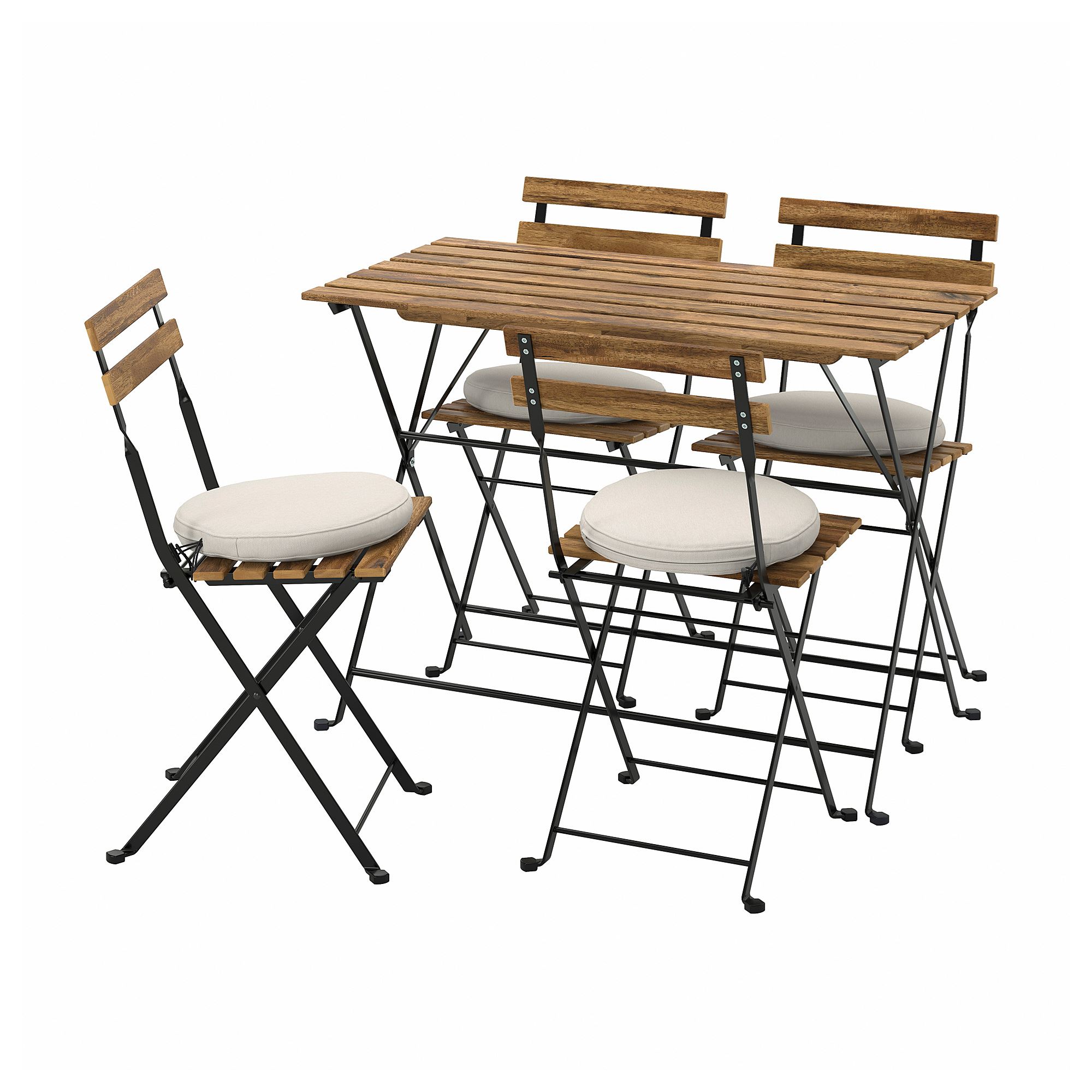 TARNÖ black-brown foldable table and foldable chair set - 19393719 | IKEA