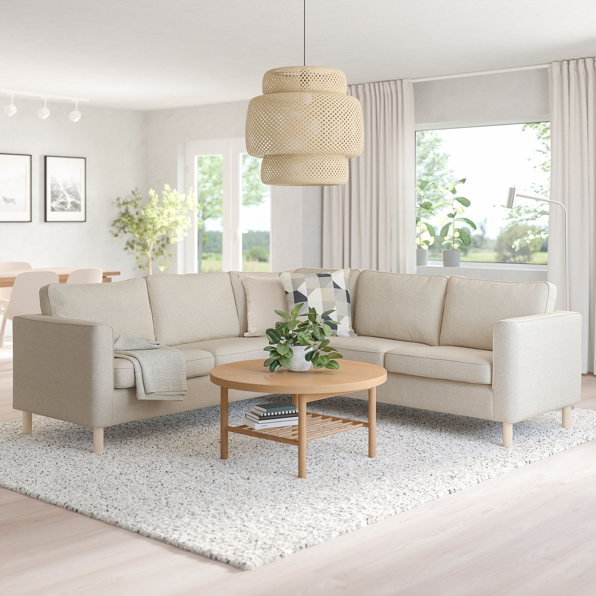 PARUP Gunnared beige 4-seat corner sofa - 09389398 | IKEA