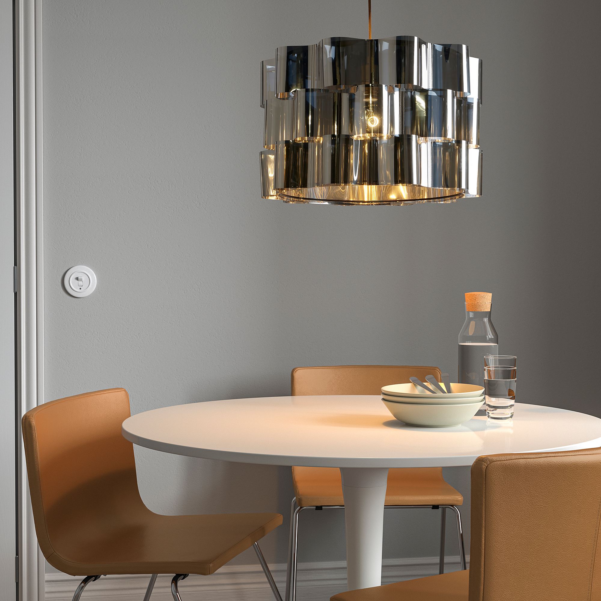 ALVSTARR chrome effect lamp shade - 60404098 | IKEA