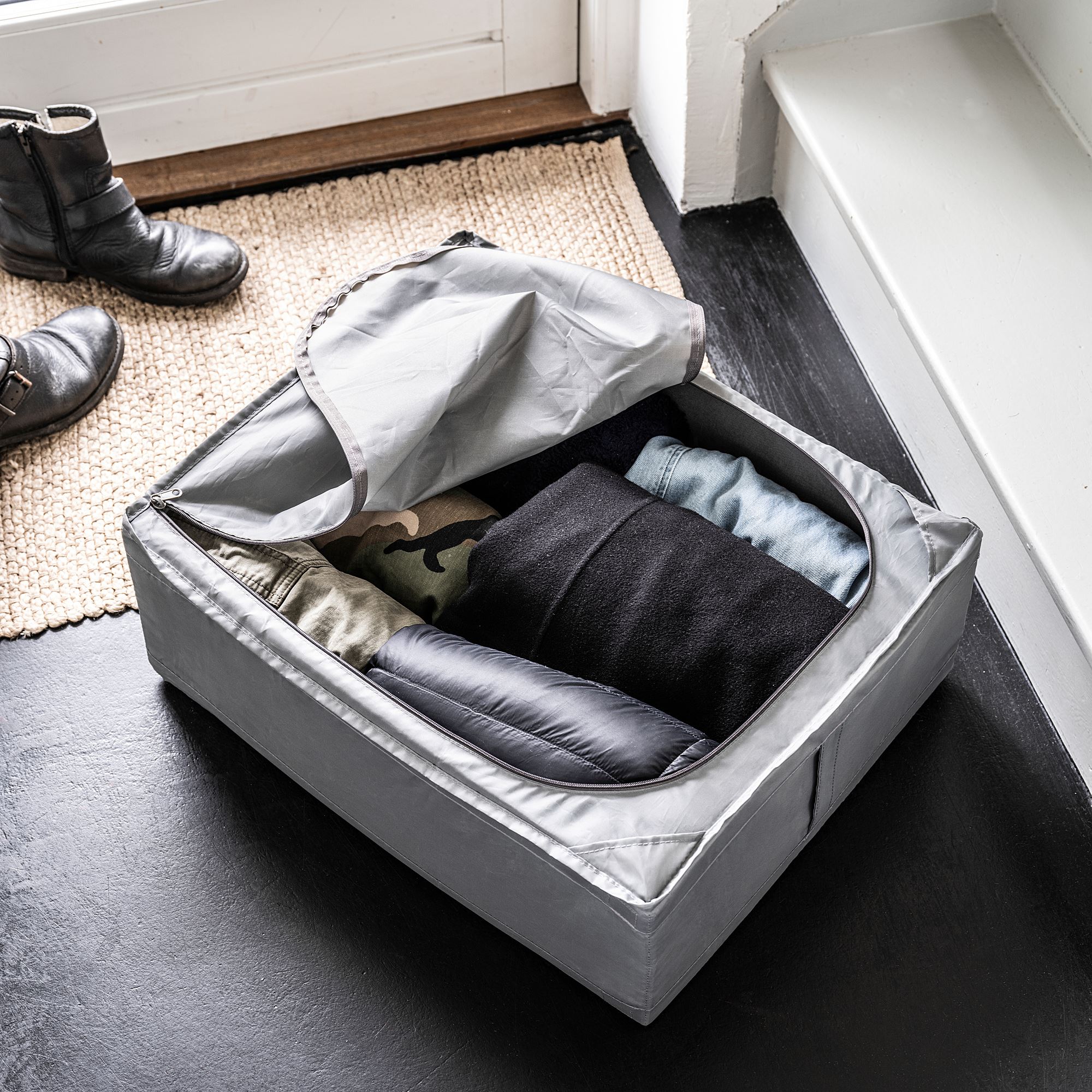 SKUBB dark grey 43x53x19 cm closed storage box - 60591052 | IKEA