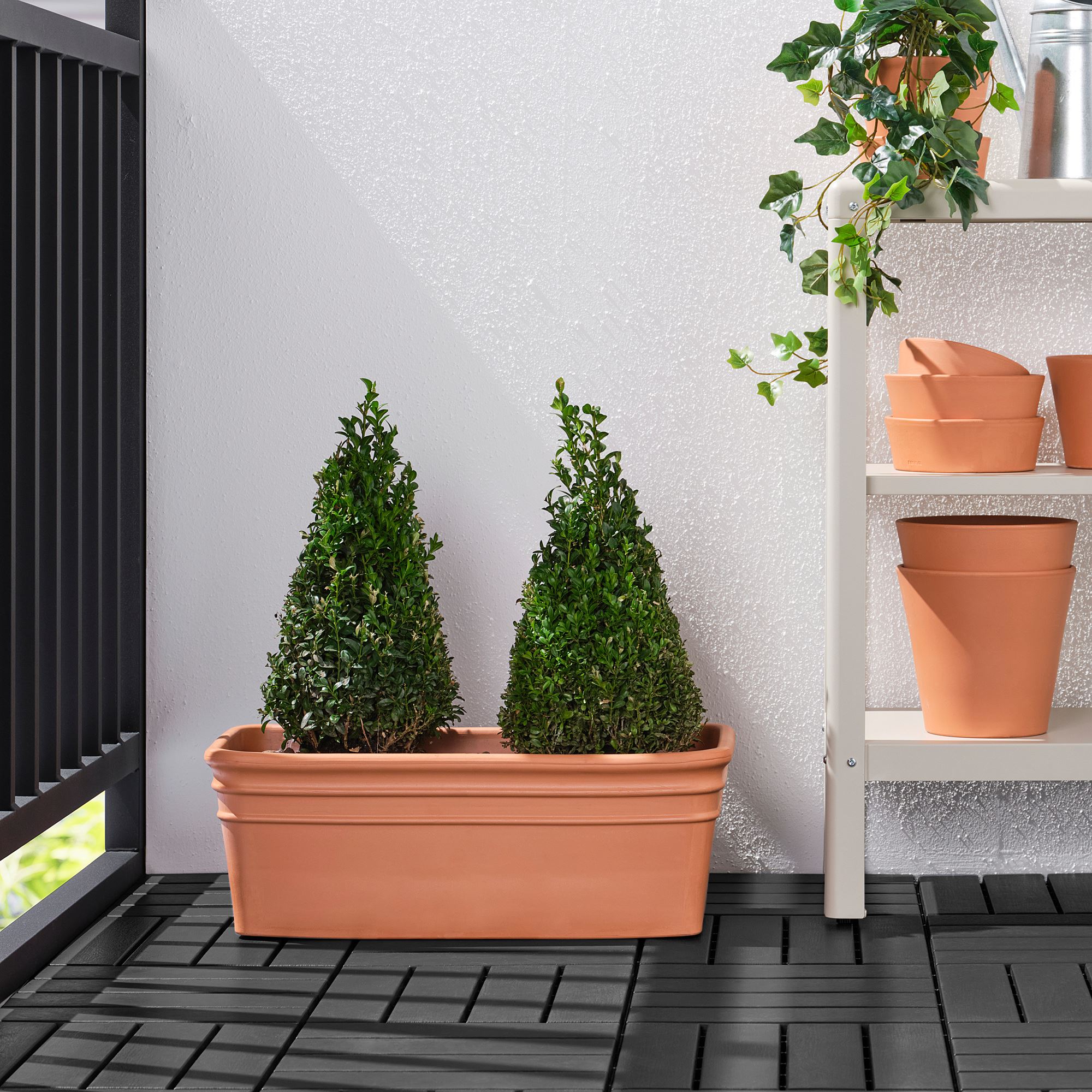 CURRYBLAD terakotta 55x24 cm toprak saksı - 00475814 | IKEA