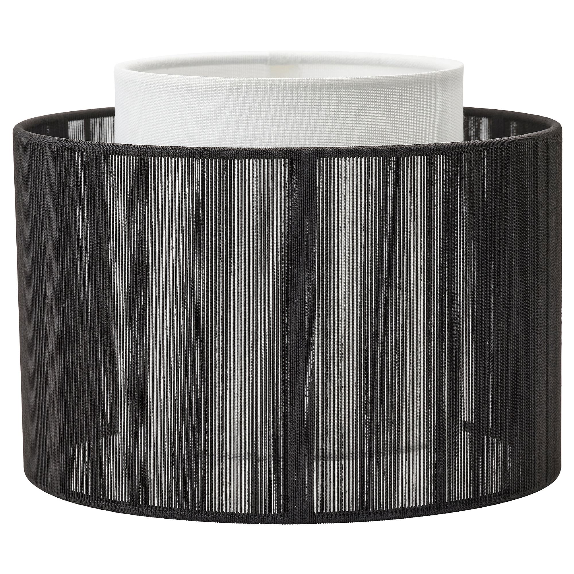 SYMFONISK black-white 25x20 cm shade for speaker lamp base - 80494757 ...