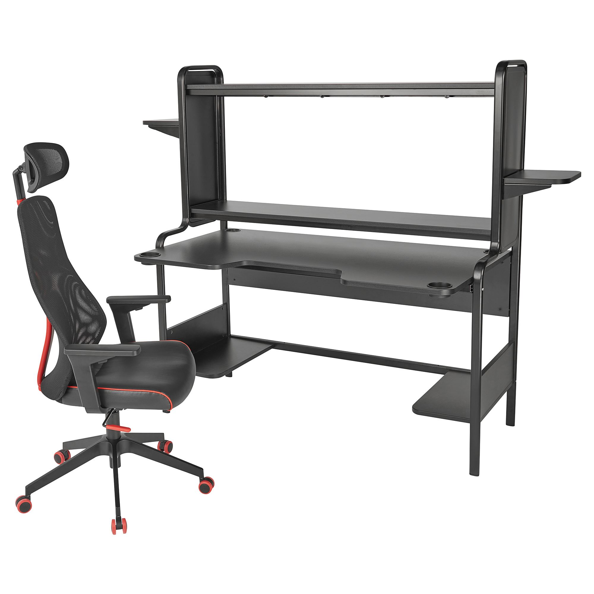 FREDDE/MATCHSPEL black gaming desk and chair - 19440787 | IKEA