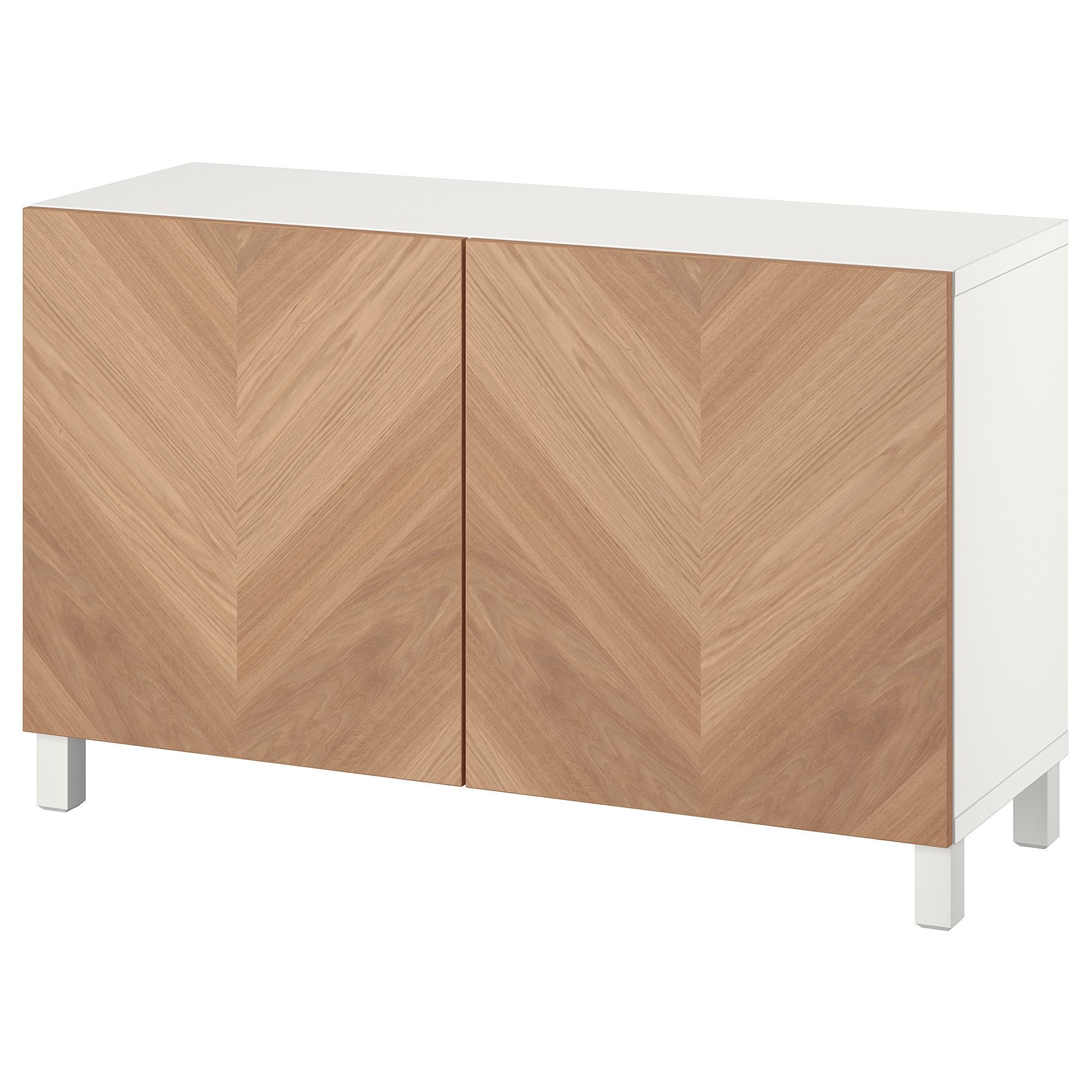 BESTA beyaz-meşe kaplama 120x42x74 cm dolap kombinasyonu - 19421425 | IKEA