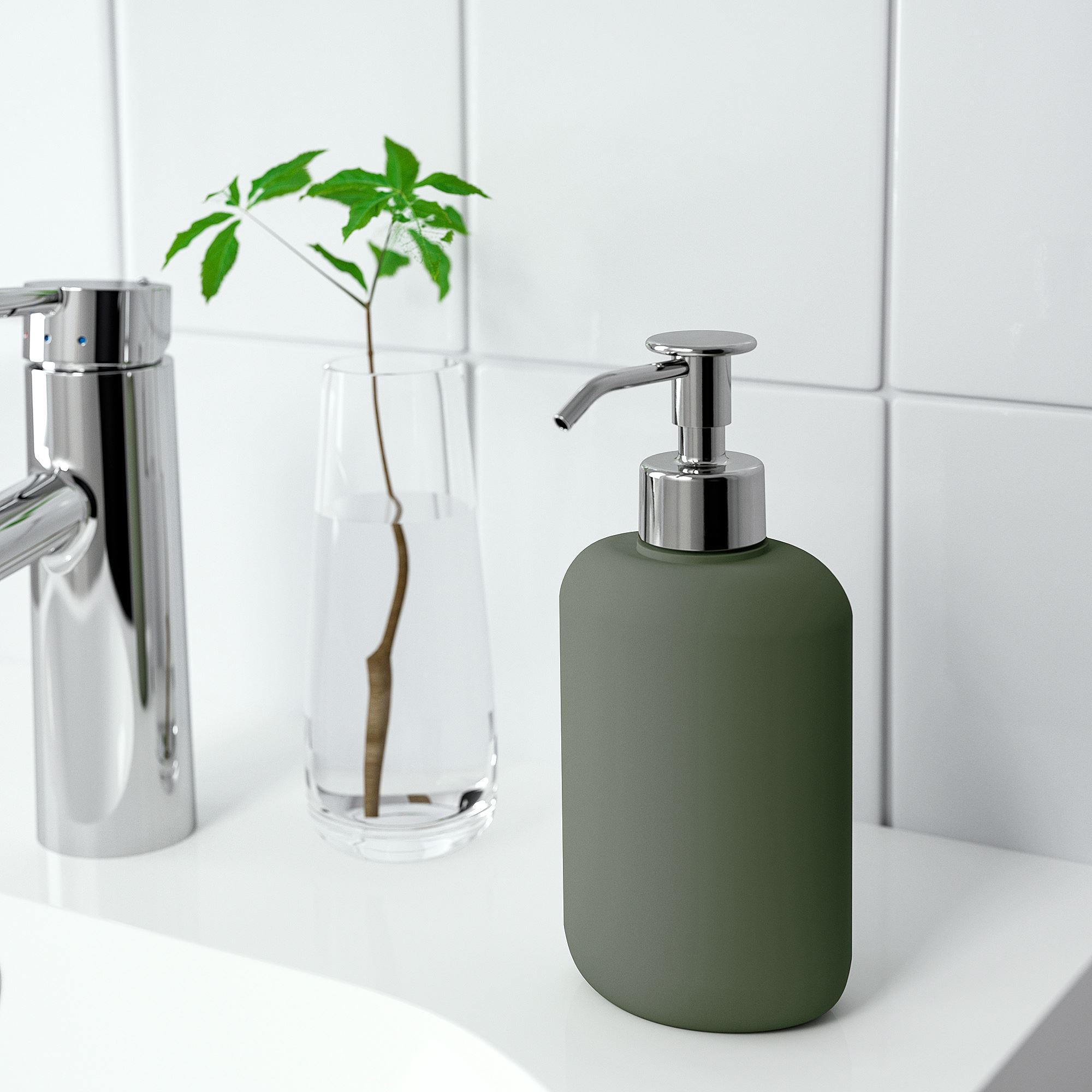 EKOLN grey-green 300 ml soap dispenser - 90496794 | IKEA