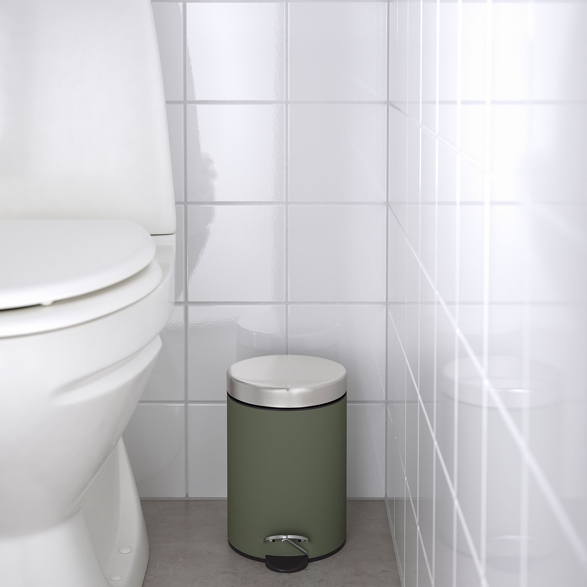 EKOLN grey-green 3 l waste bin - 60496804 | IKEA